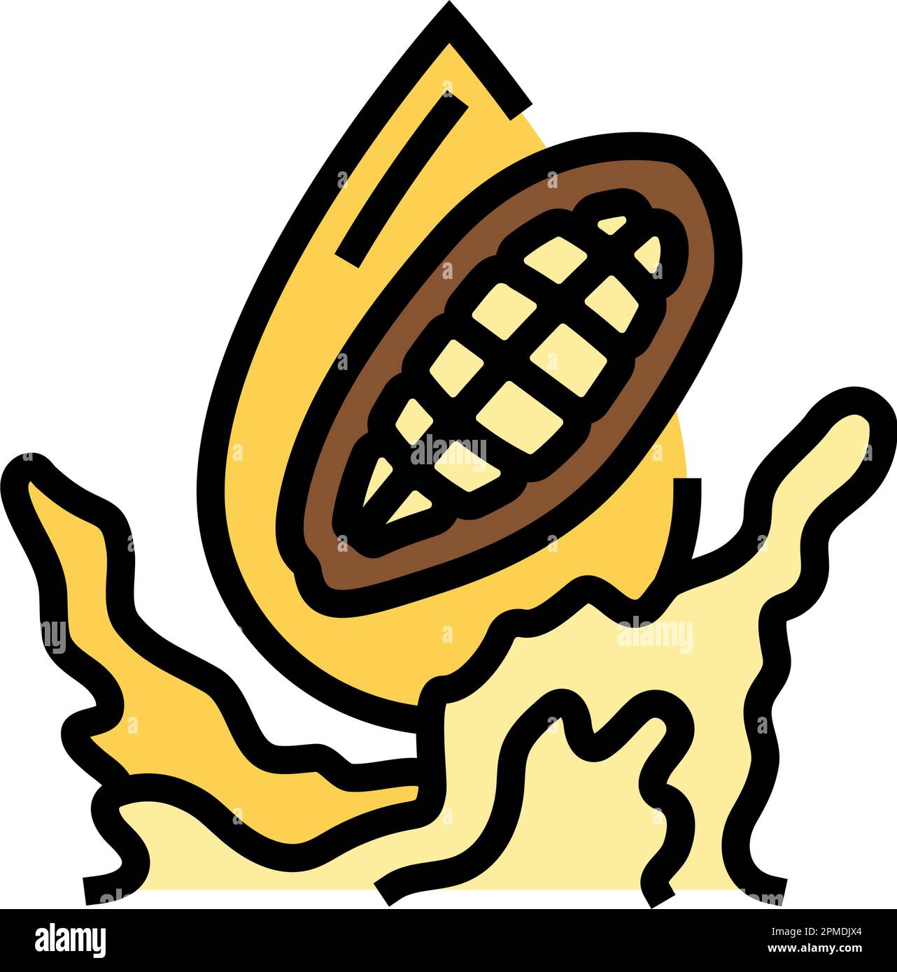 cocoa butter liquid yellow color icon vector illustration Stock Vector ...