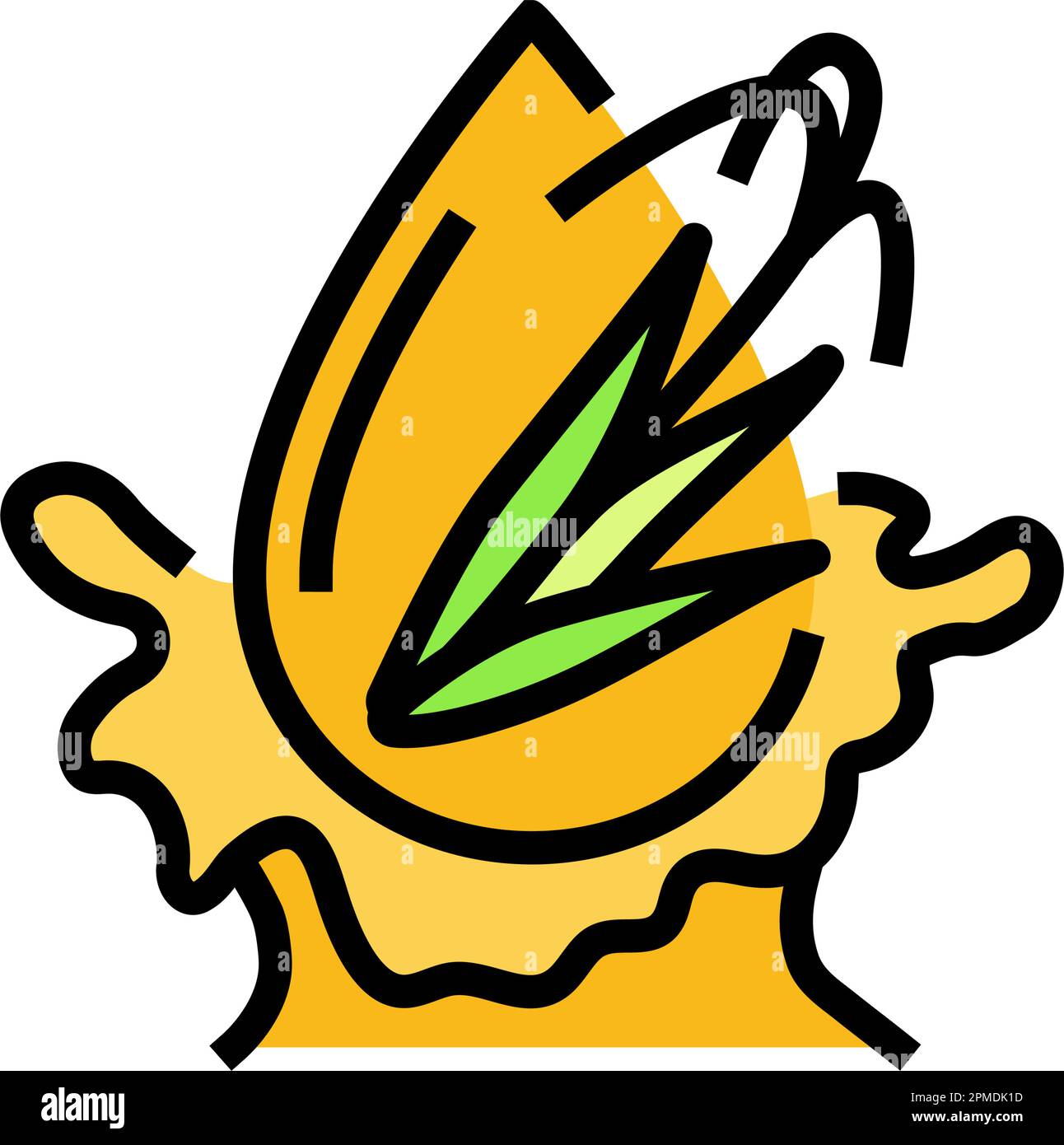 rice oil liquid yellow color icon vector illustration Stock Vector ...