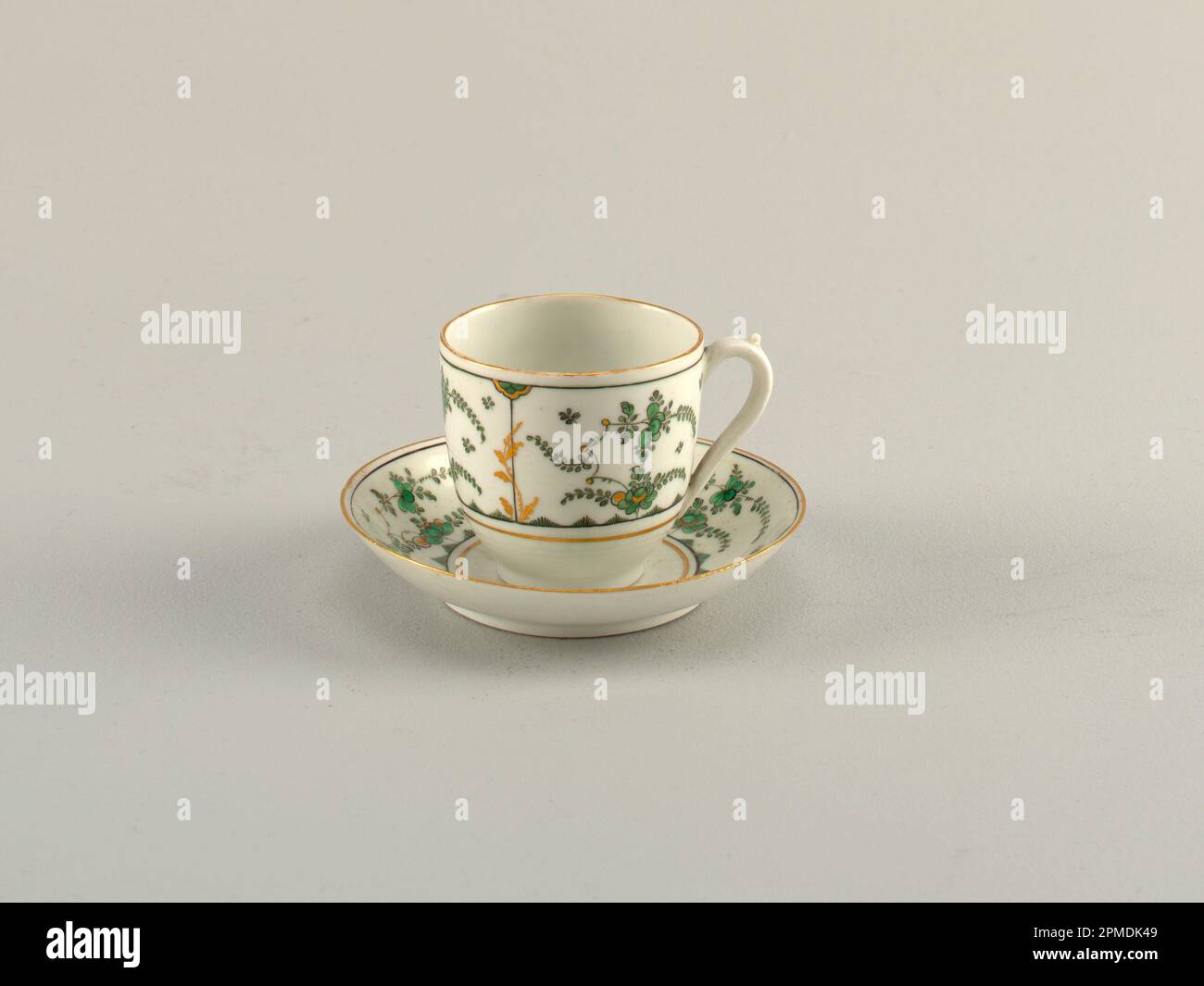 Cup And Saucer; Probably Le Nove Porcelain Manufactory; Manufactured by ...