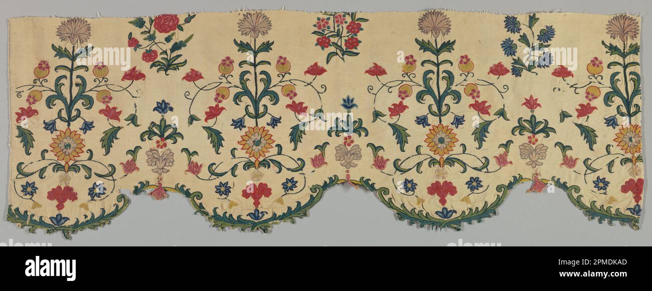 Textile (France); crewel wool on linen Stock Photo - Alamy