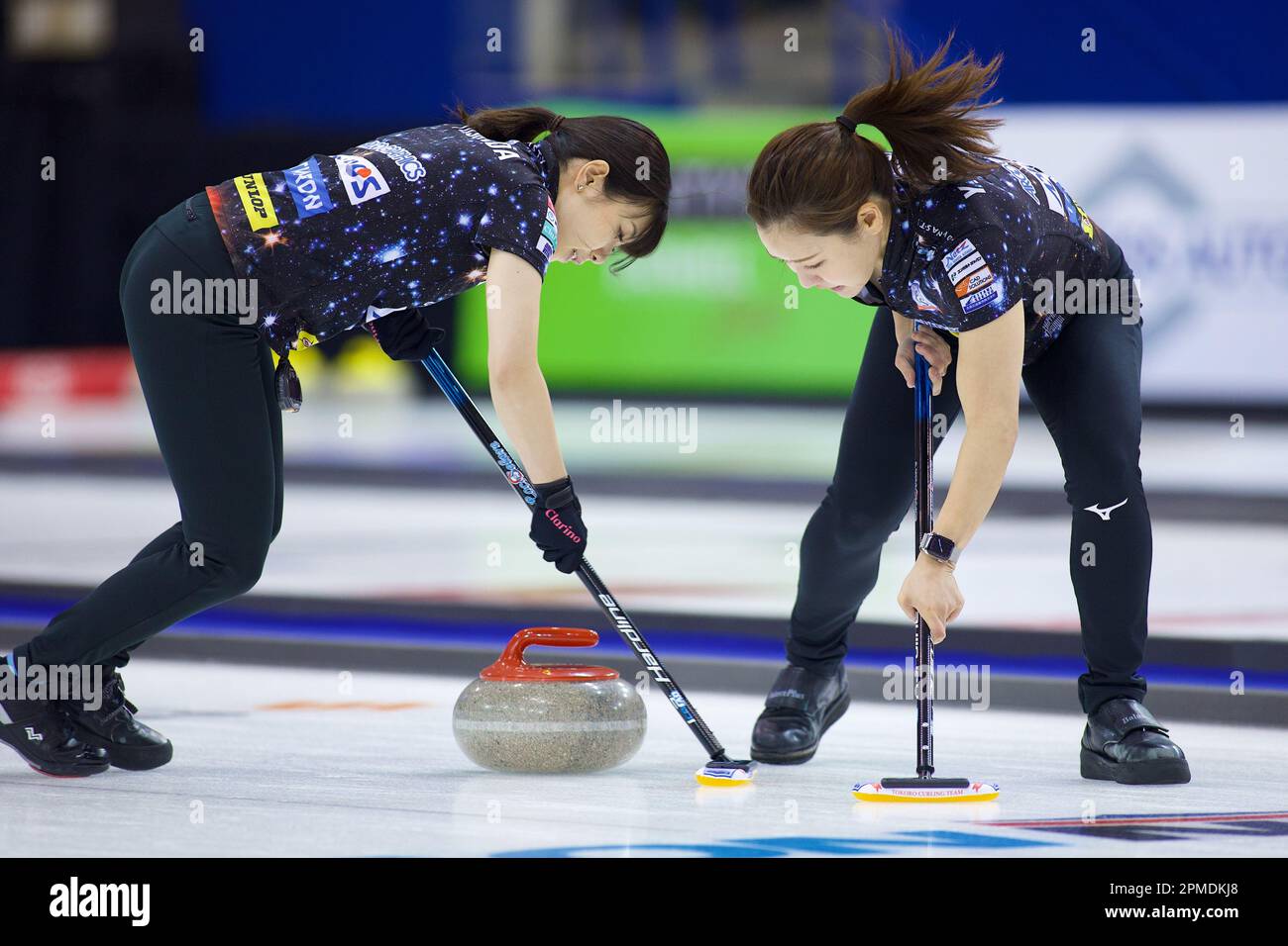 Toronto, Ontario on April 11, 2023. Yurika Yoshida (L) and Chinami ...