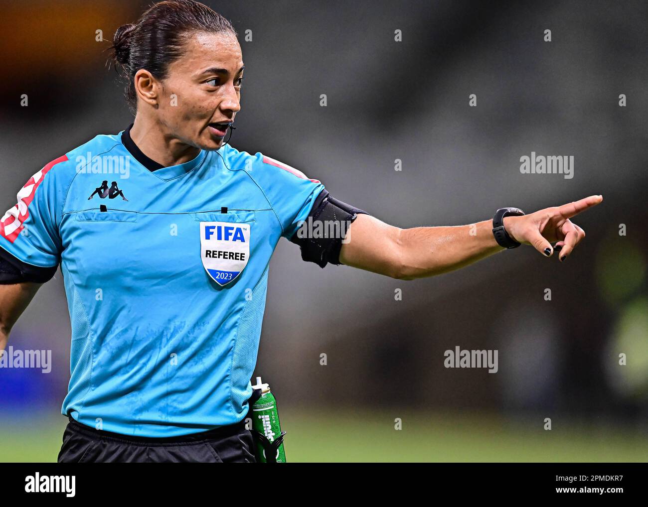 Belo Horizonte, Brazil, 12th Apr, 2023. Referee Edina Alves Batista ...