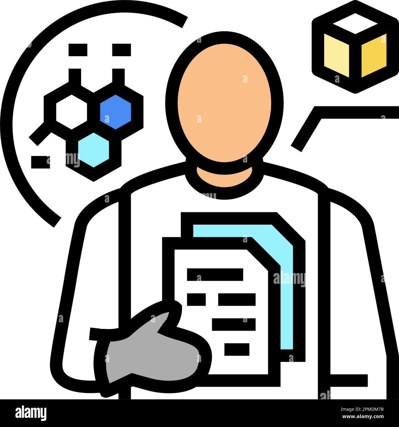 explorer scientist worker color icon vector illustration Stock Vector ...