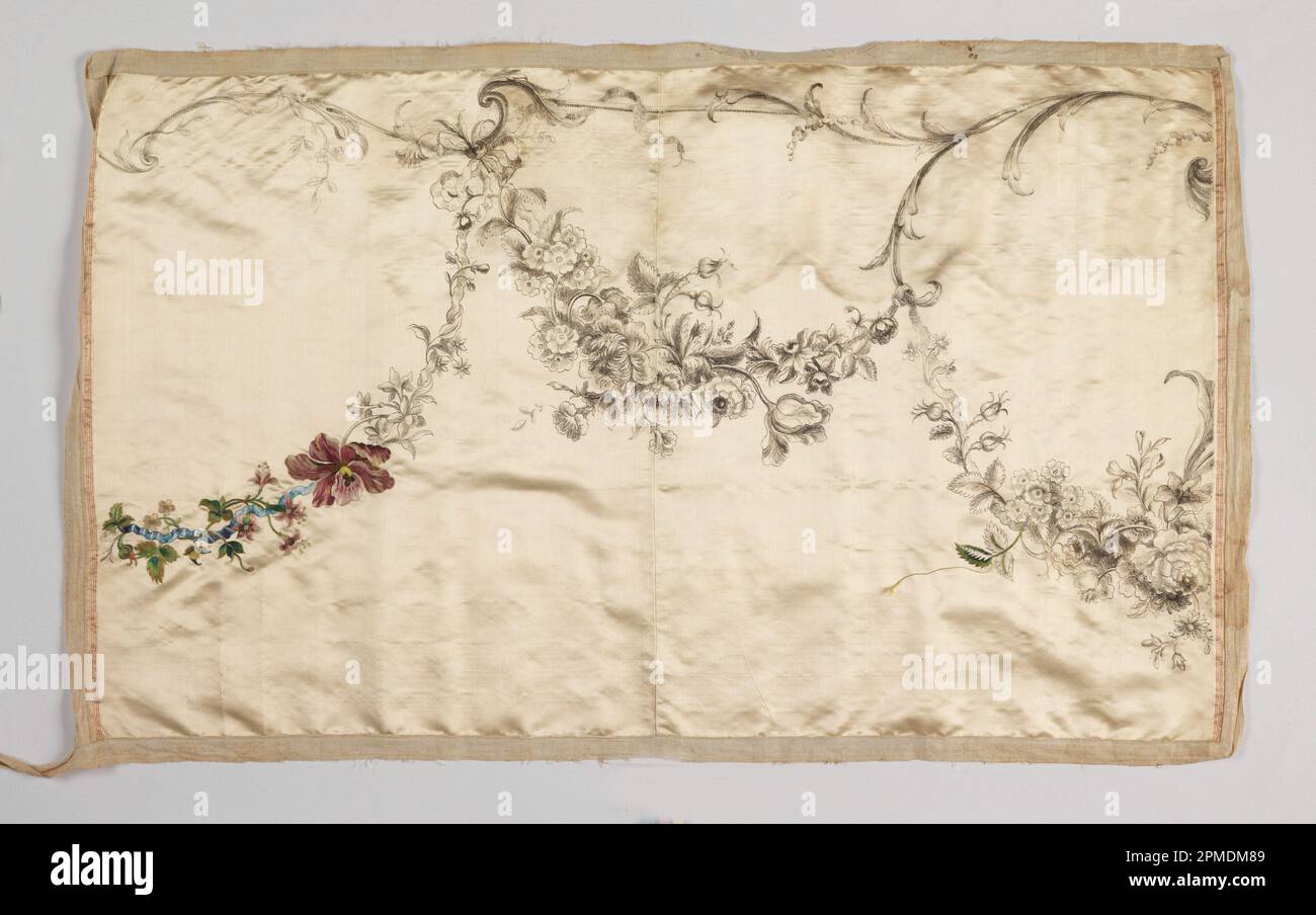 Design For Embroidery (England); silk, ink, graphite Stock Photo - Alamy