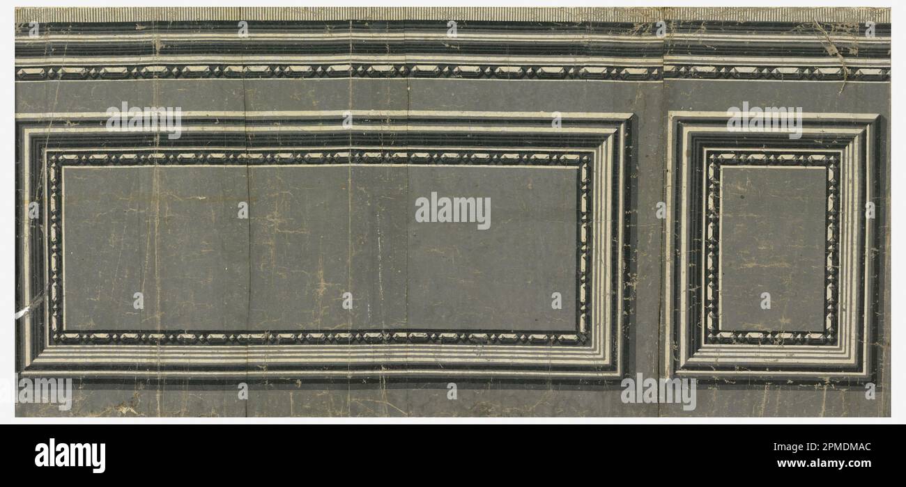 Dado (France); block-printed on handmade paper; a) 100 x 47 cm (39 3/8 ...