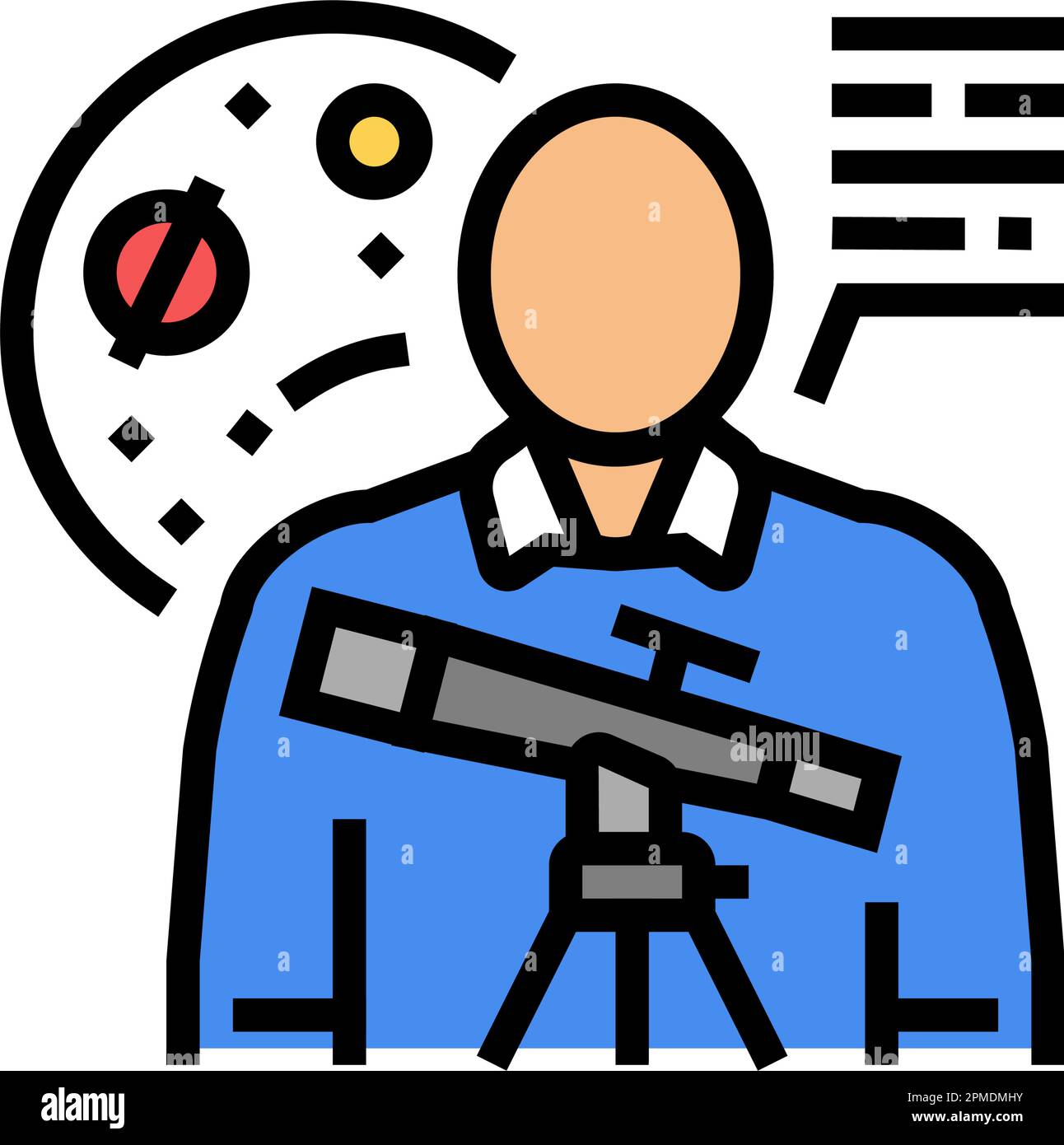 space scientist worker color icon vector illustration Stock Vector ...