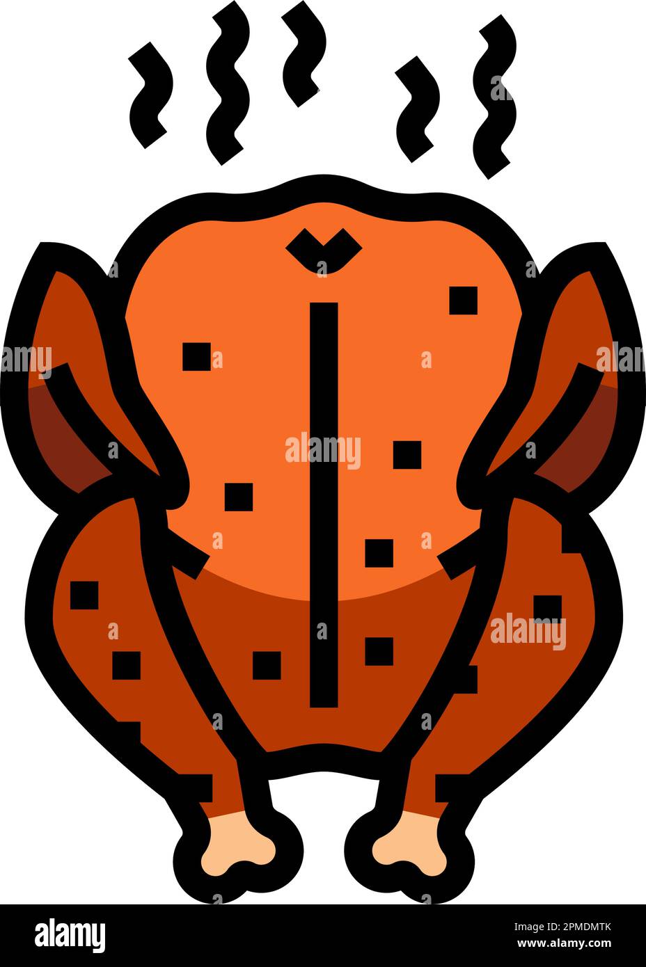chicken smoked color icon vector illustration Stock Vector Image & Art ...