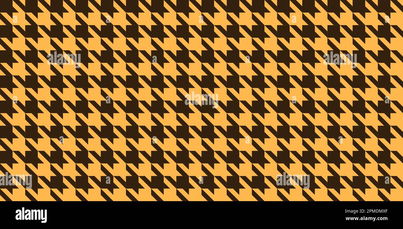 Houndstooth seamless pattern. Yellow and black dogs tooth repeating ...