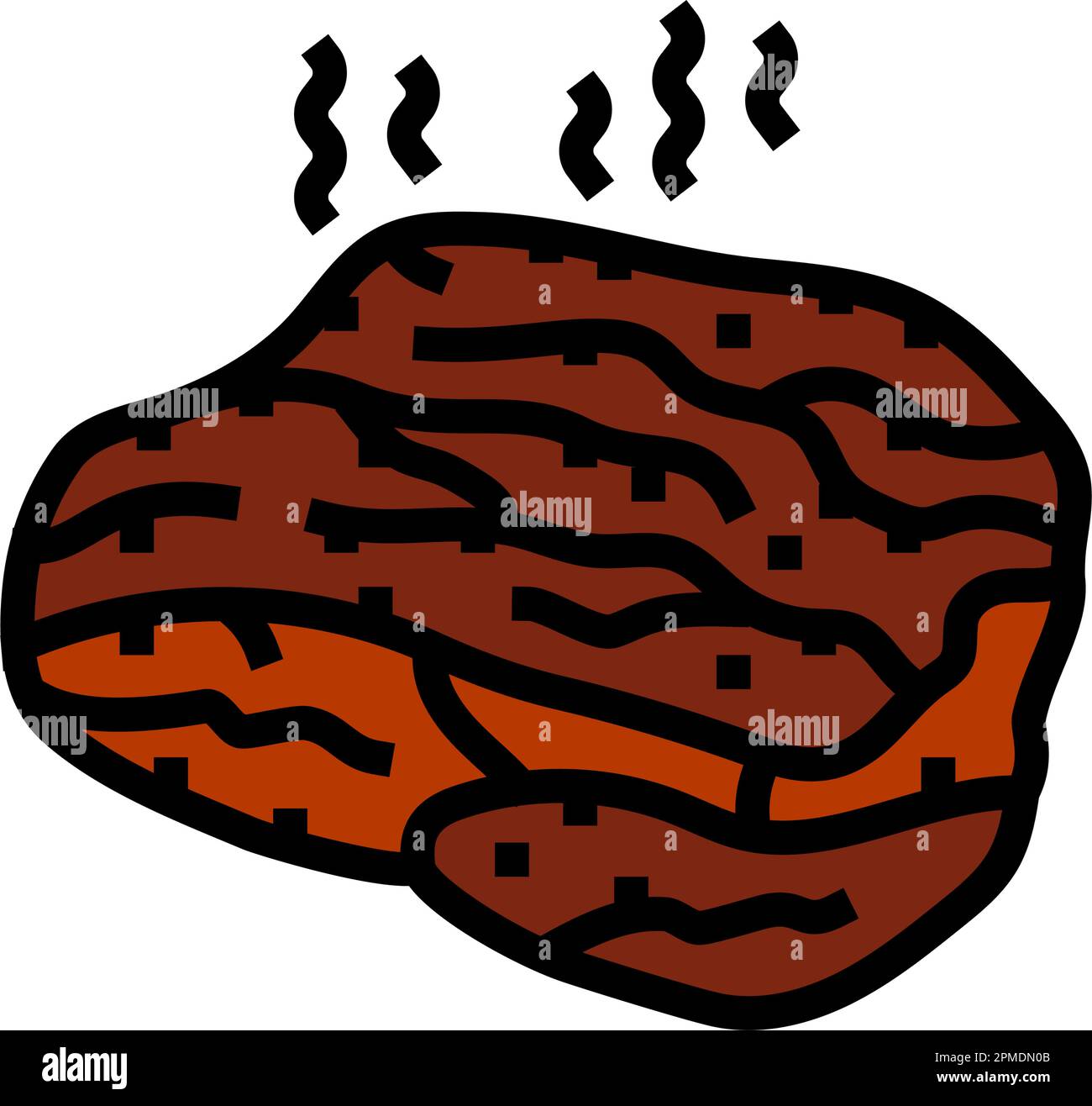 meat smoked color icon vector illustration Stock Vector Image & Art - Alamy