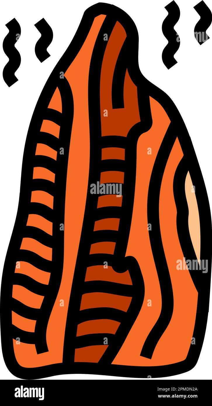 salmon smoked color icon vector illustration Stock Vector Image & Art ...