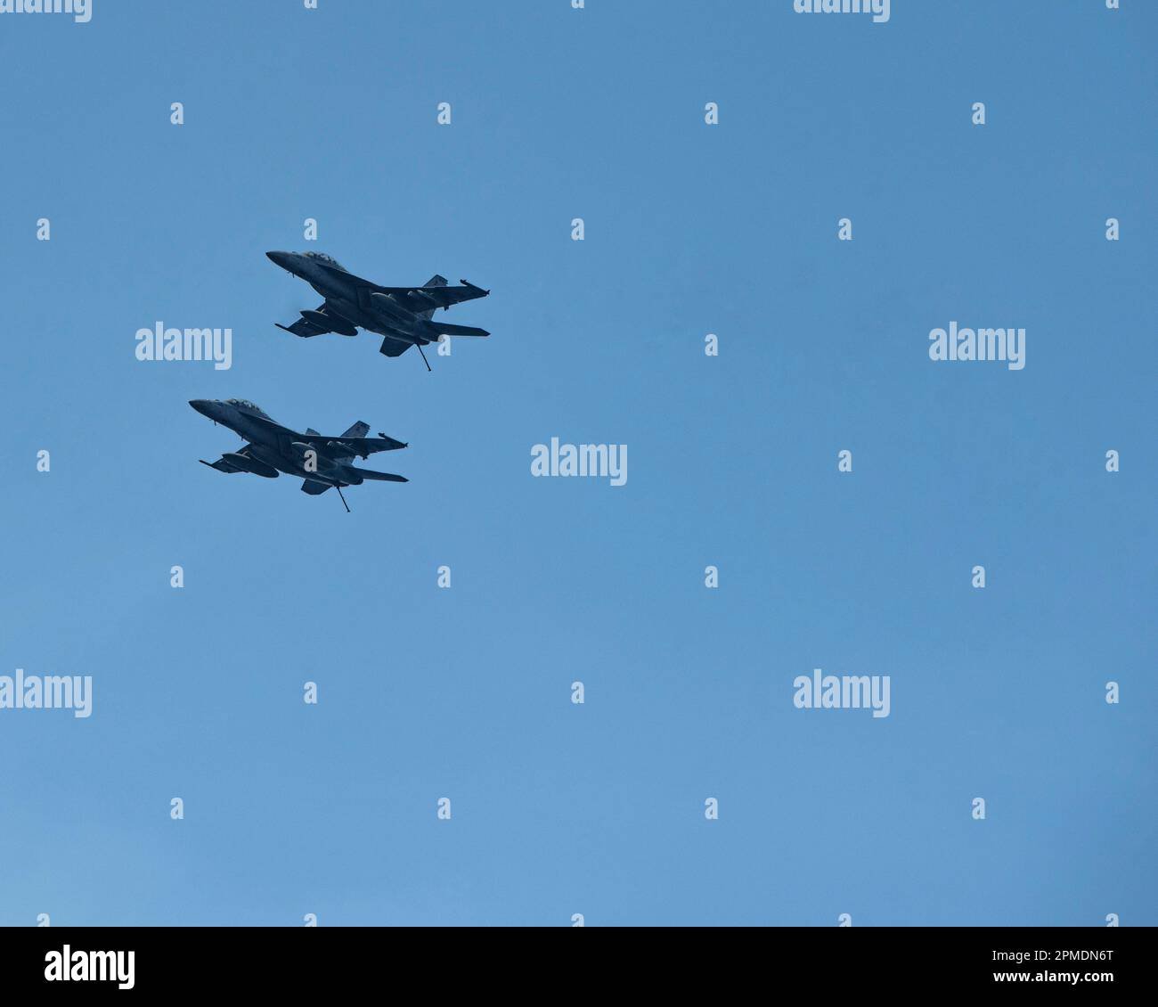 230410-N-MH015-1145 PHILIPPINE SEA (April 10, 2023) Two F/A-18F Super Hornets from the “Fighting ...