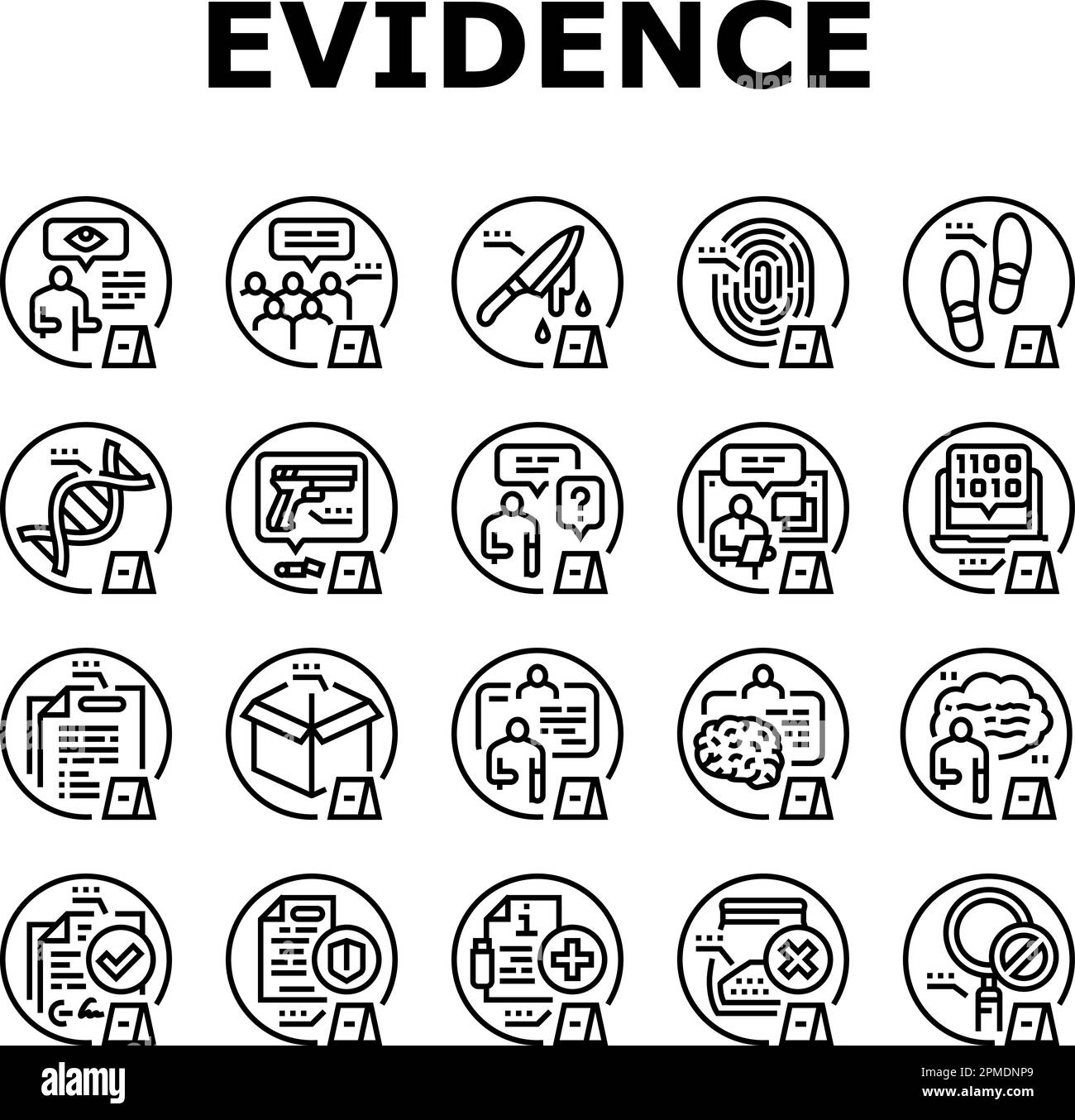 Police evidence bag Stock Vector Images - Alamy
