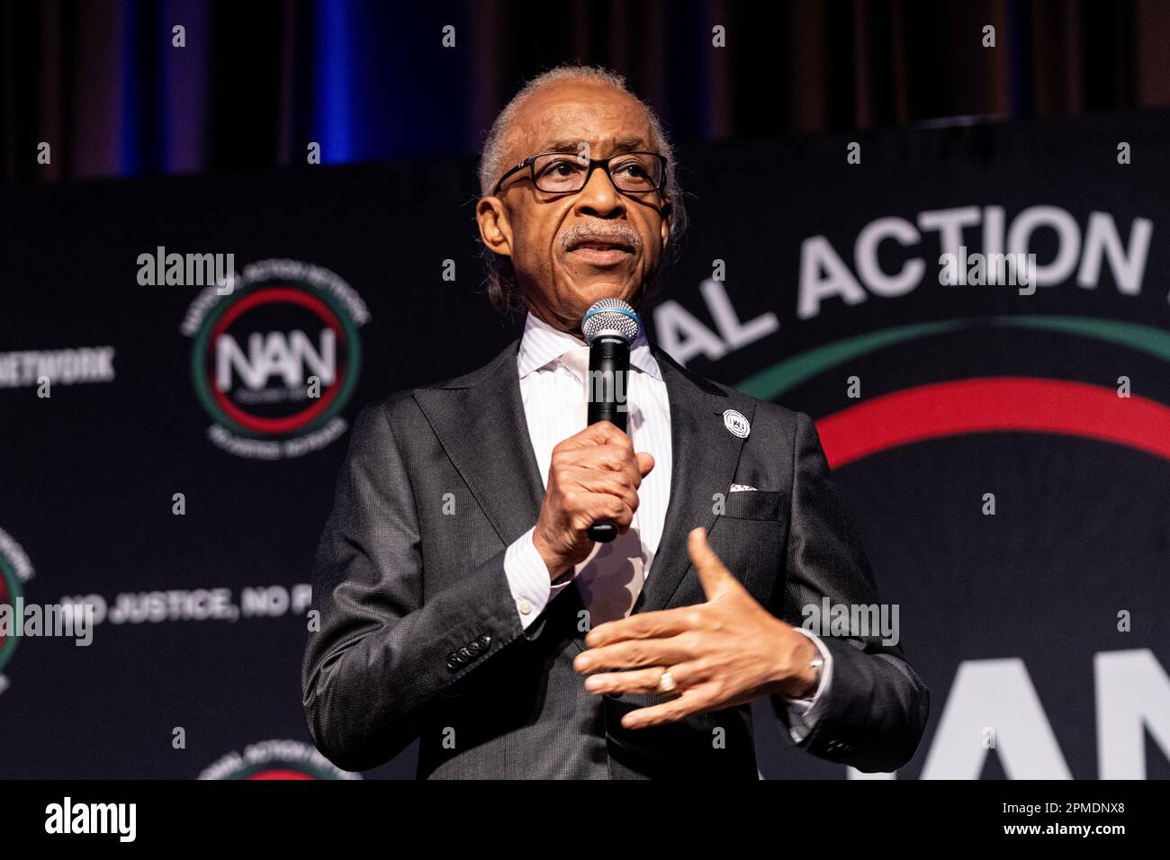 Reverend Al Sharpton speaks during NAN 2023 Convention at Sheraton ...