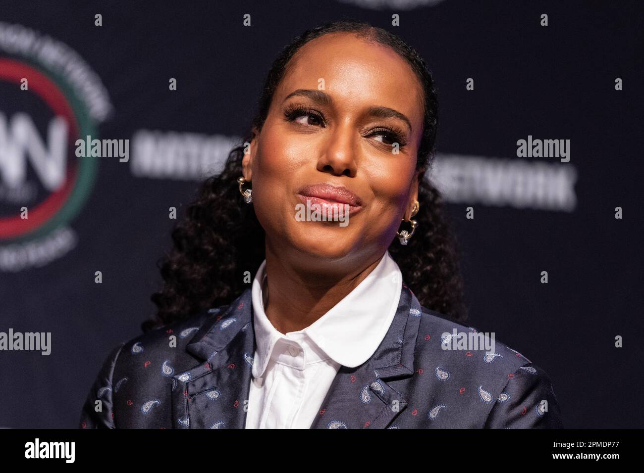 Kerry Washington speaks during chat with Reverend Al Sharpton at NAN ...