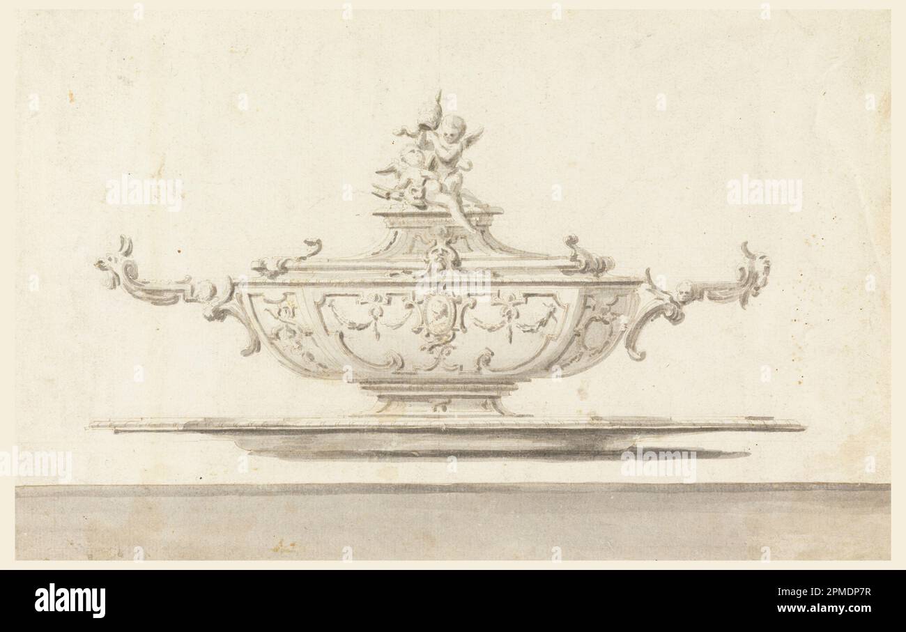 Drawing, Project for a tureen with papal coat of arms. Intended to be ...