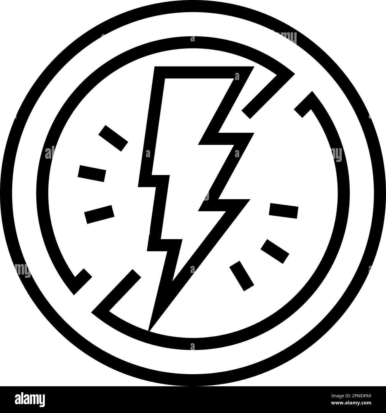 alert electricity line icon vector illustration Stock Vector Image ...