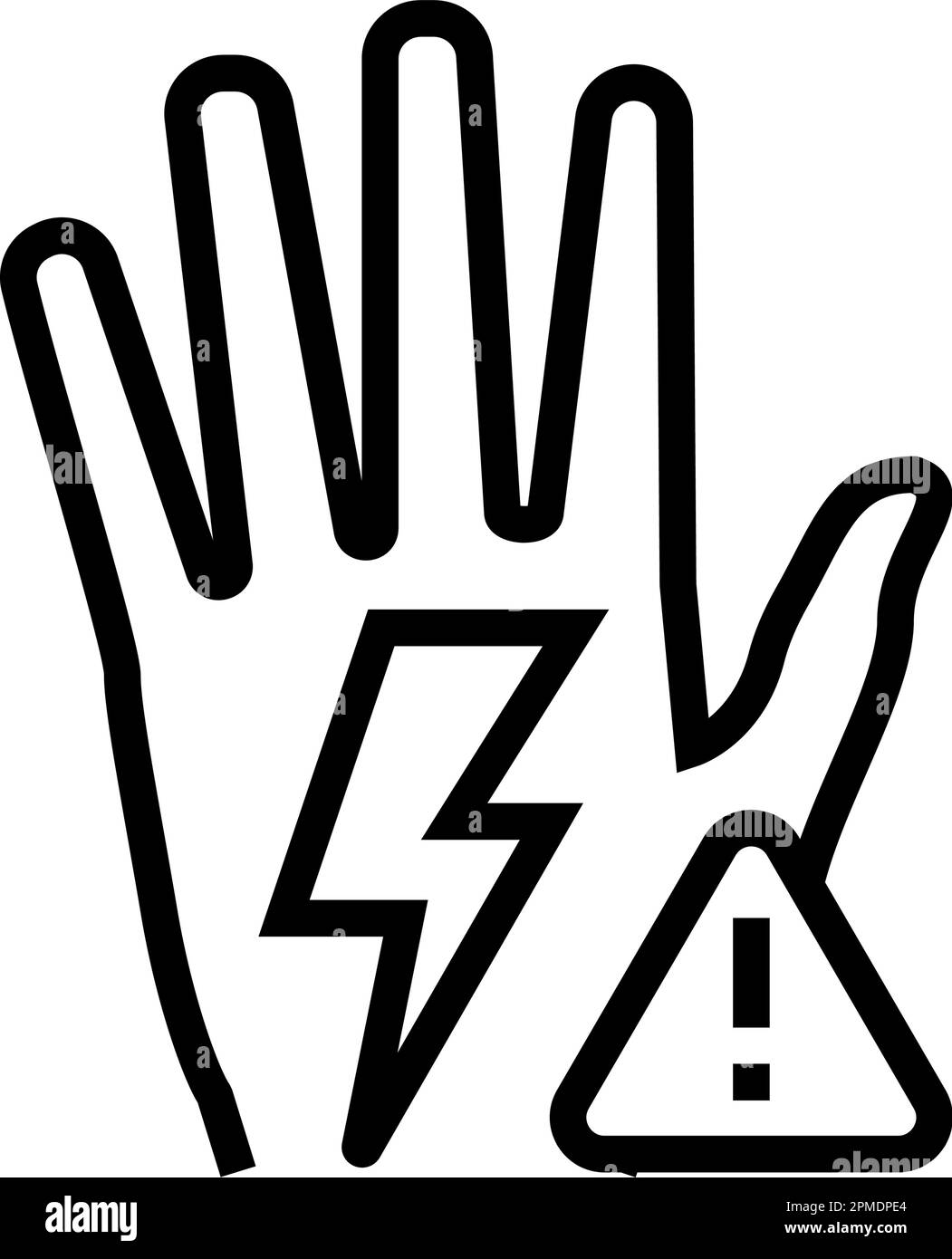 beware electricity line icon vector illustration Stock Vector Image ...