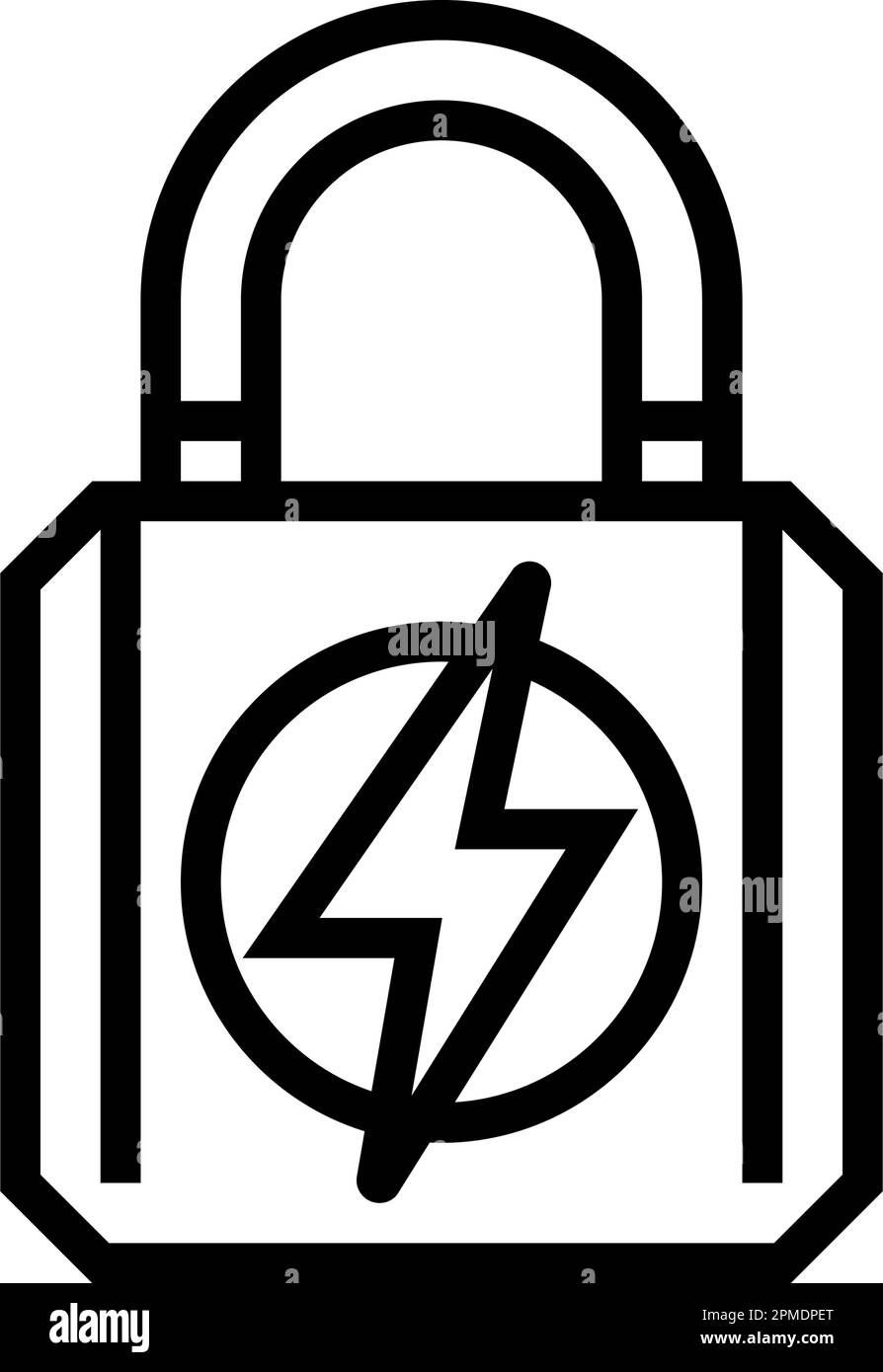 security electricity line icon vector illustration Stock Vector Image ...