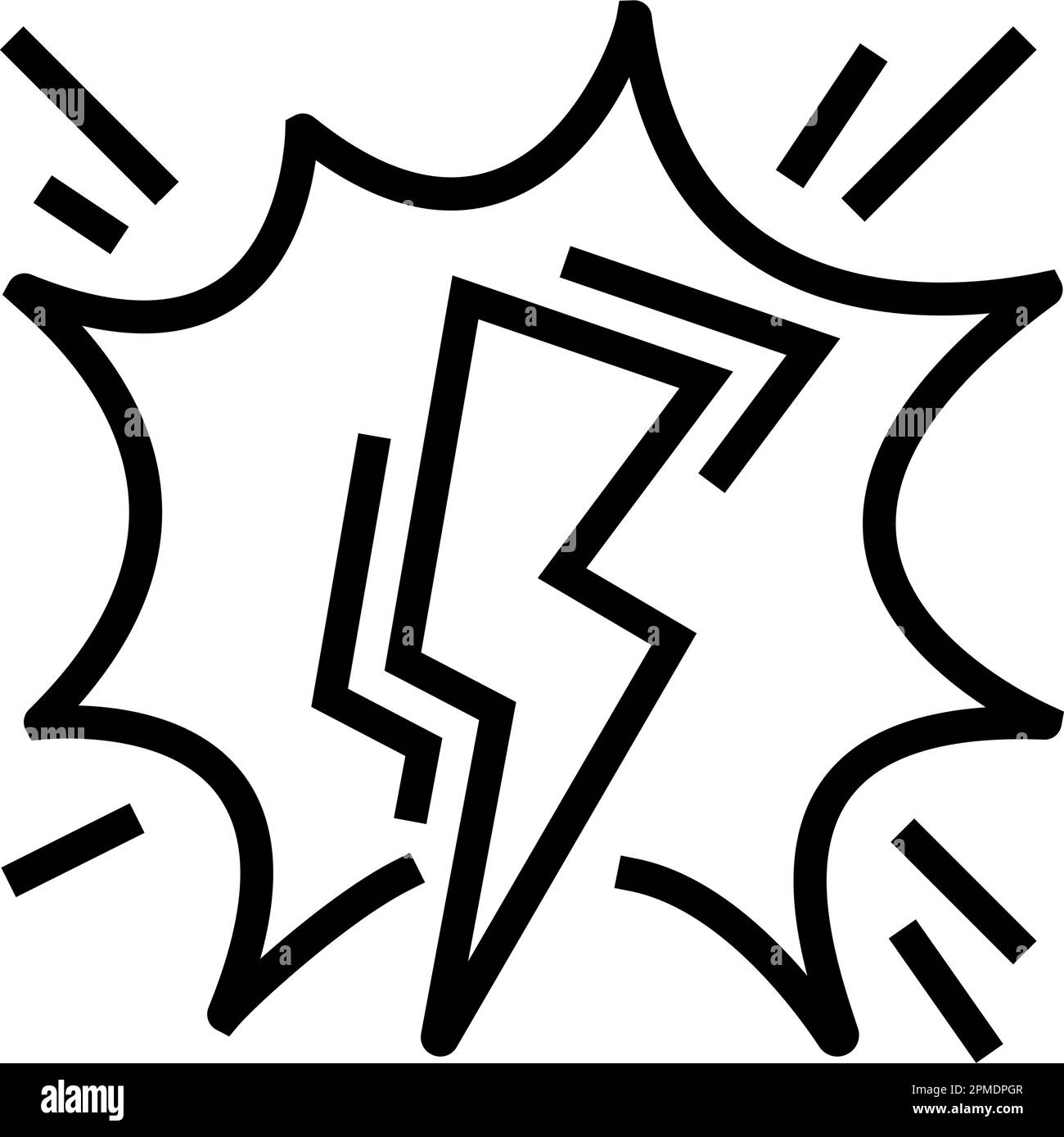 lightning electricity line icon vector illustration Stock Vector Image ...