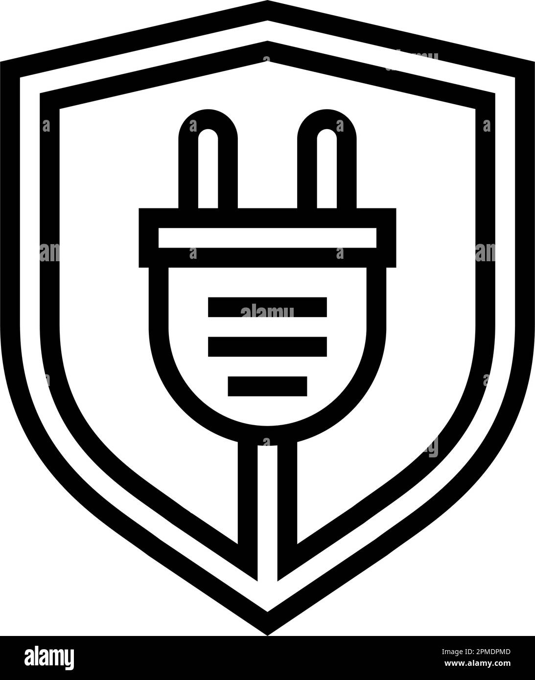 safety electricity line icon vector illustration Stock Vector Image ...