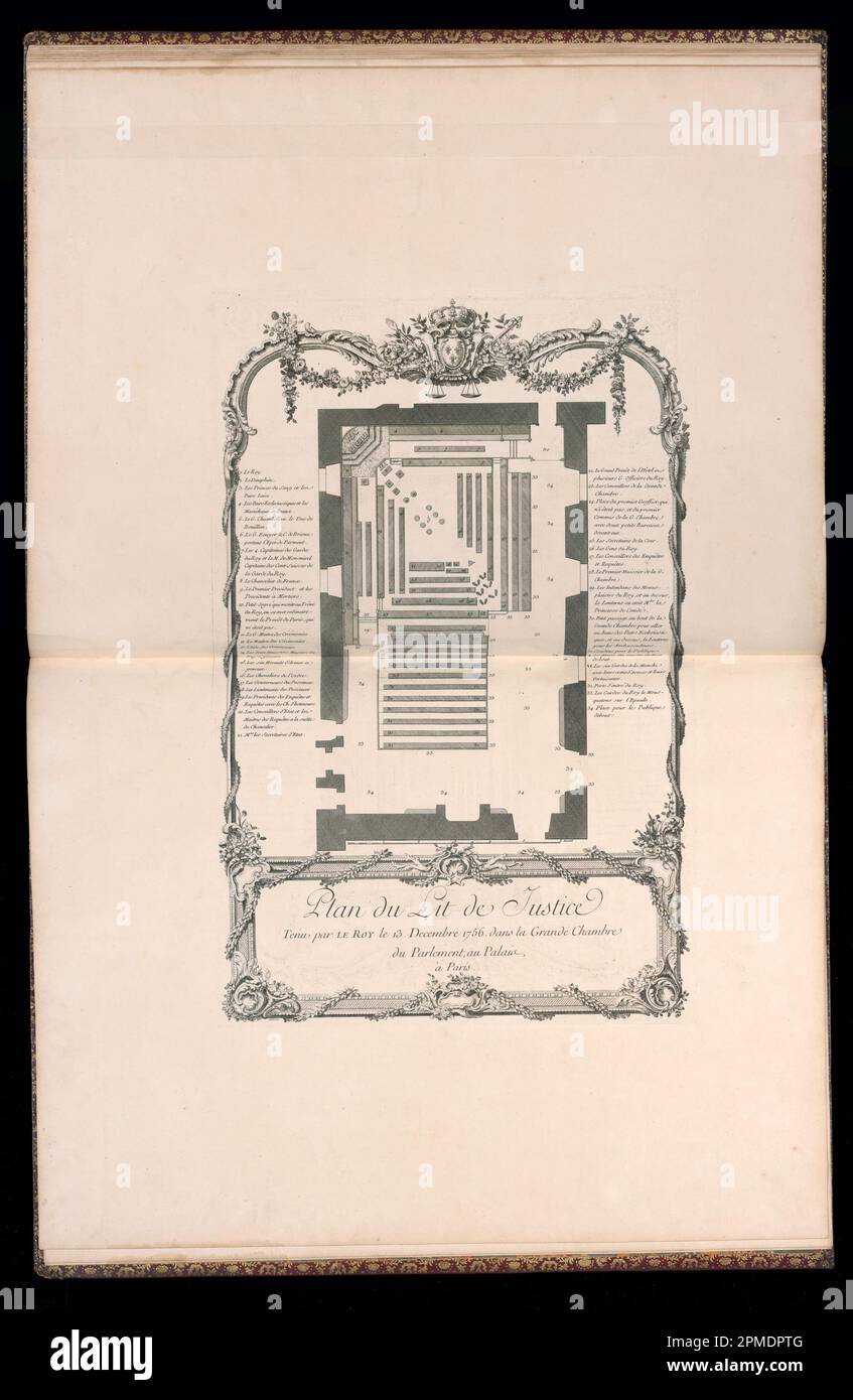 Bound Print, Plan du Lit de Justice (Plan of the Bed of Justice ...