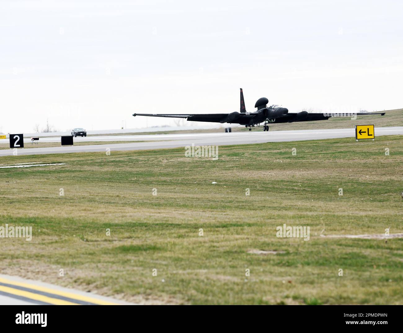 U-2 aircraft arrives at Offutt Air Force Base, Nebraska, Apr. 4, during ...