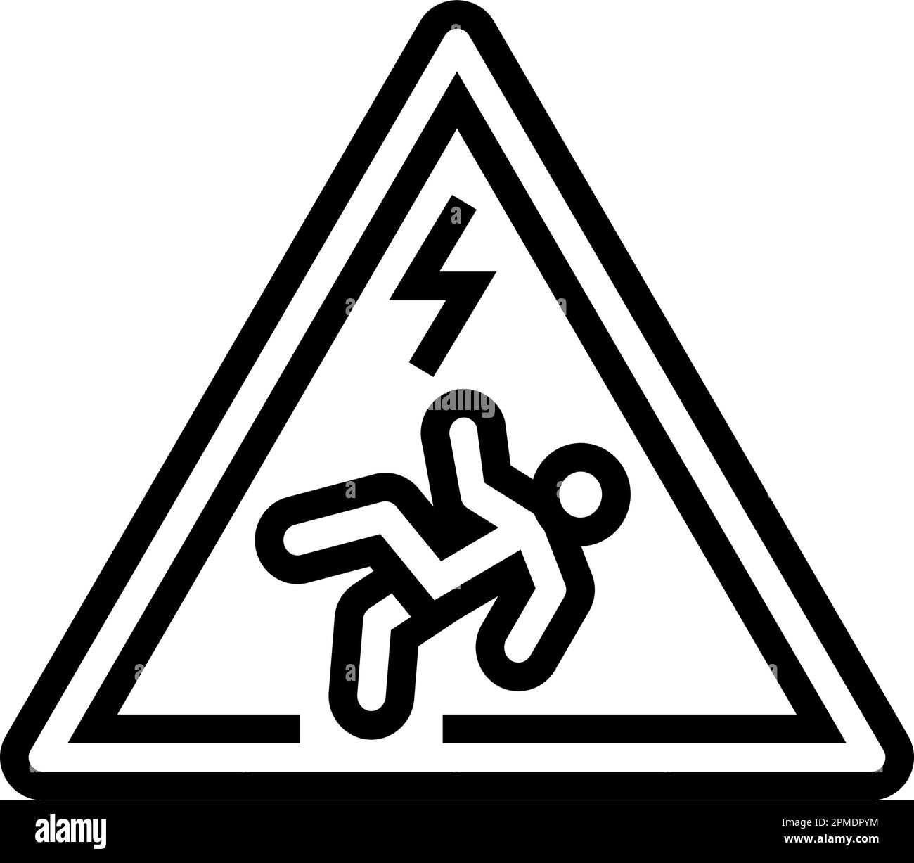 hazard electricity line icon vector illustration Stock Vector Image ...