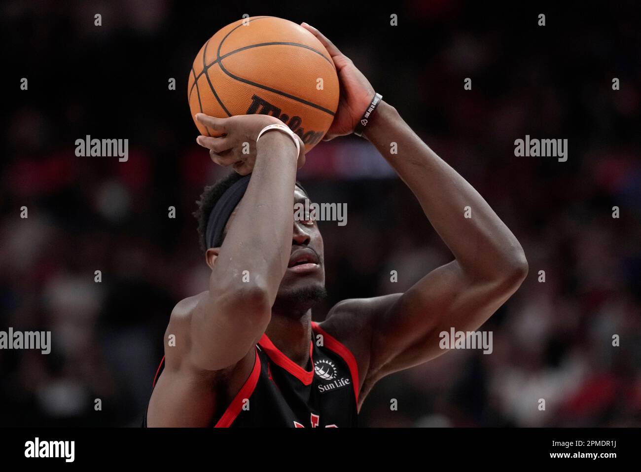 Toronto Raptors forward Pascal Siakam misses a free throw with seconds ...