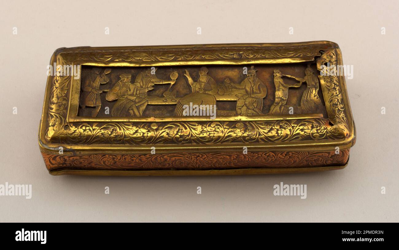 Box (The Netherlands); engraved brass and copper Stock Photo - Alamy