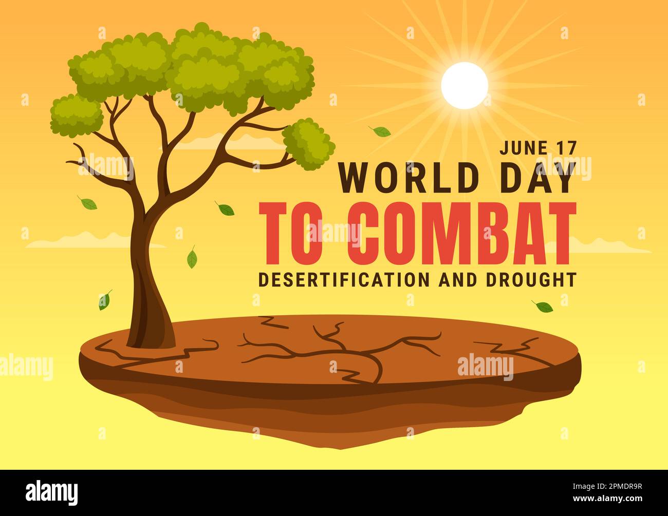 World Day to Combat Desertification and Drought Vector Illustration ...