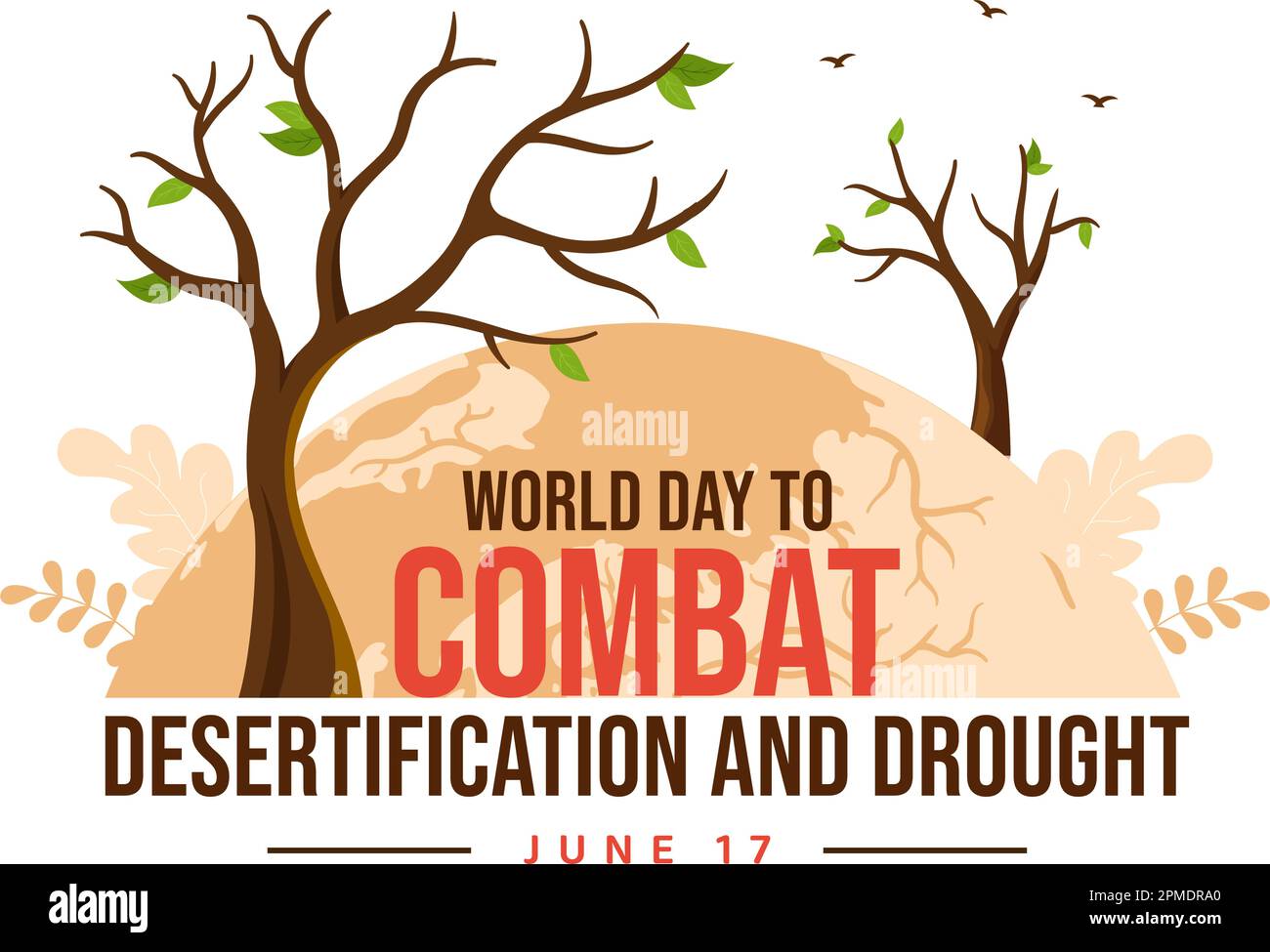 World Day to Combat Desertification and Drought Vector Illustration ...