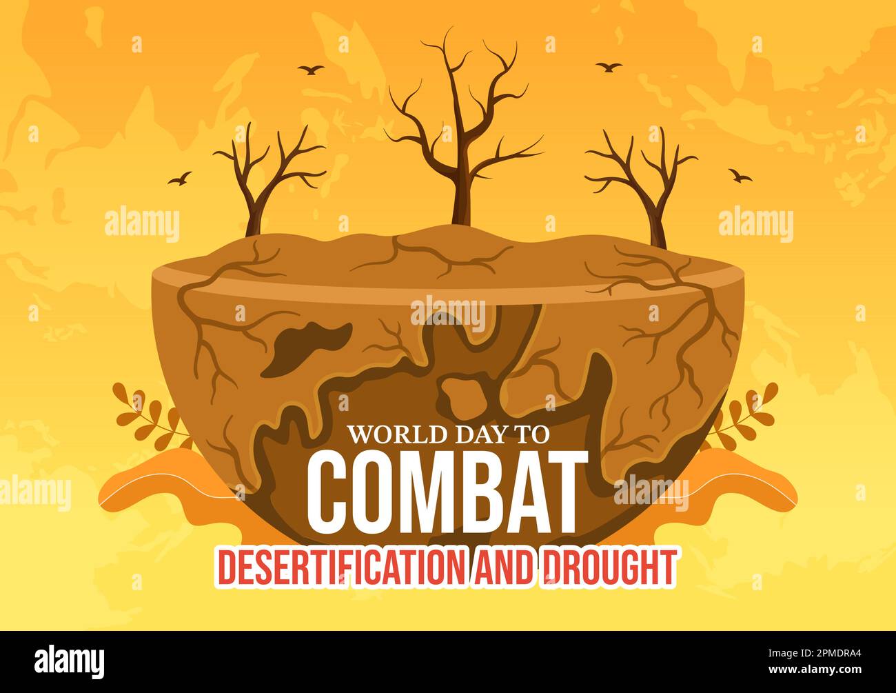 World Day to Combat Desertification and Drought Vector Illustration ...