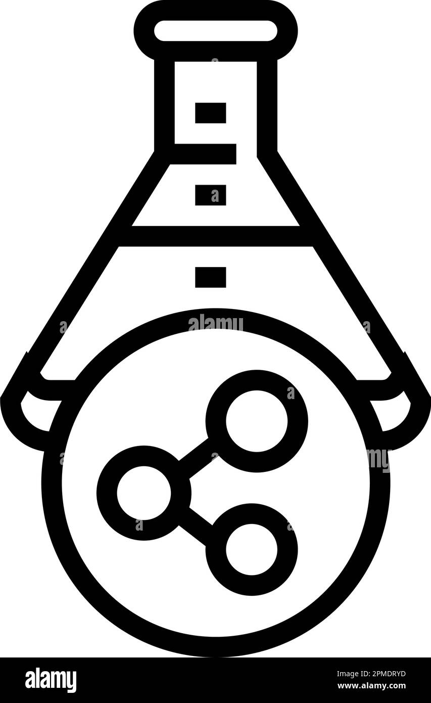 chemicals and solvents tool work line icon vector illustration Stock ...