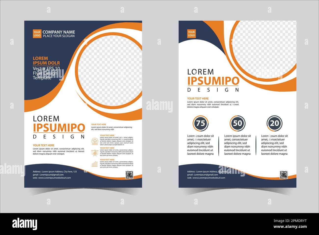 Orange and Black business annual report brochure flyer design template ... Orange and Black business annual report brochure flyer design template ...