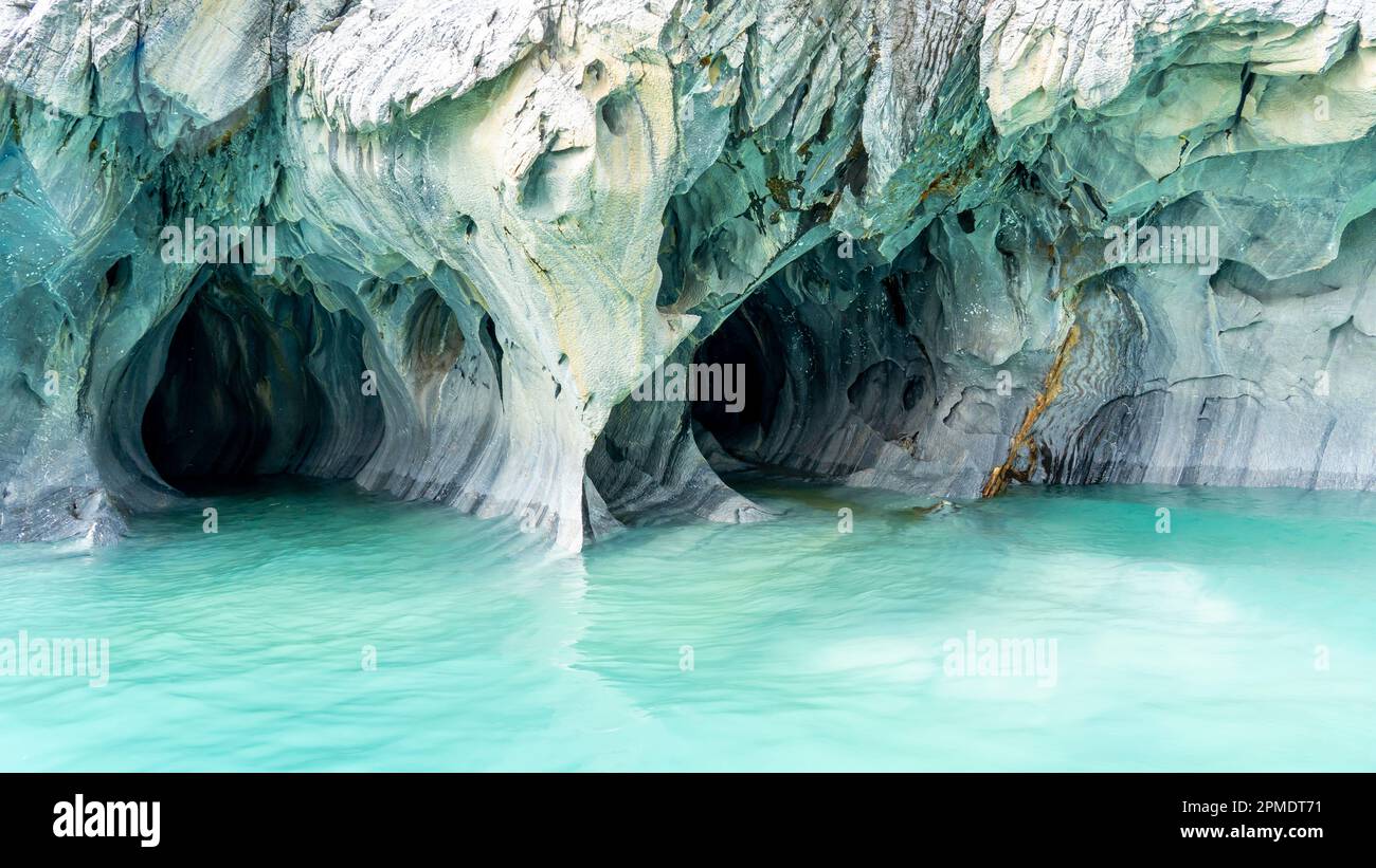Marble Caves on Lake General Carrera, Patagonia, Chile Stock Photo - Alamy