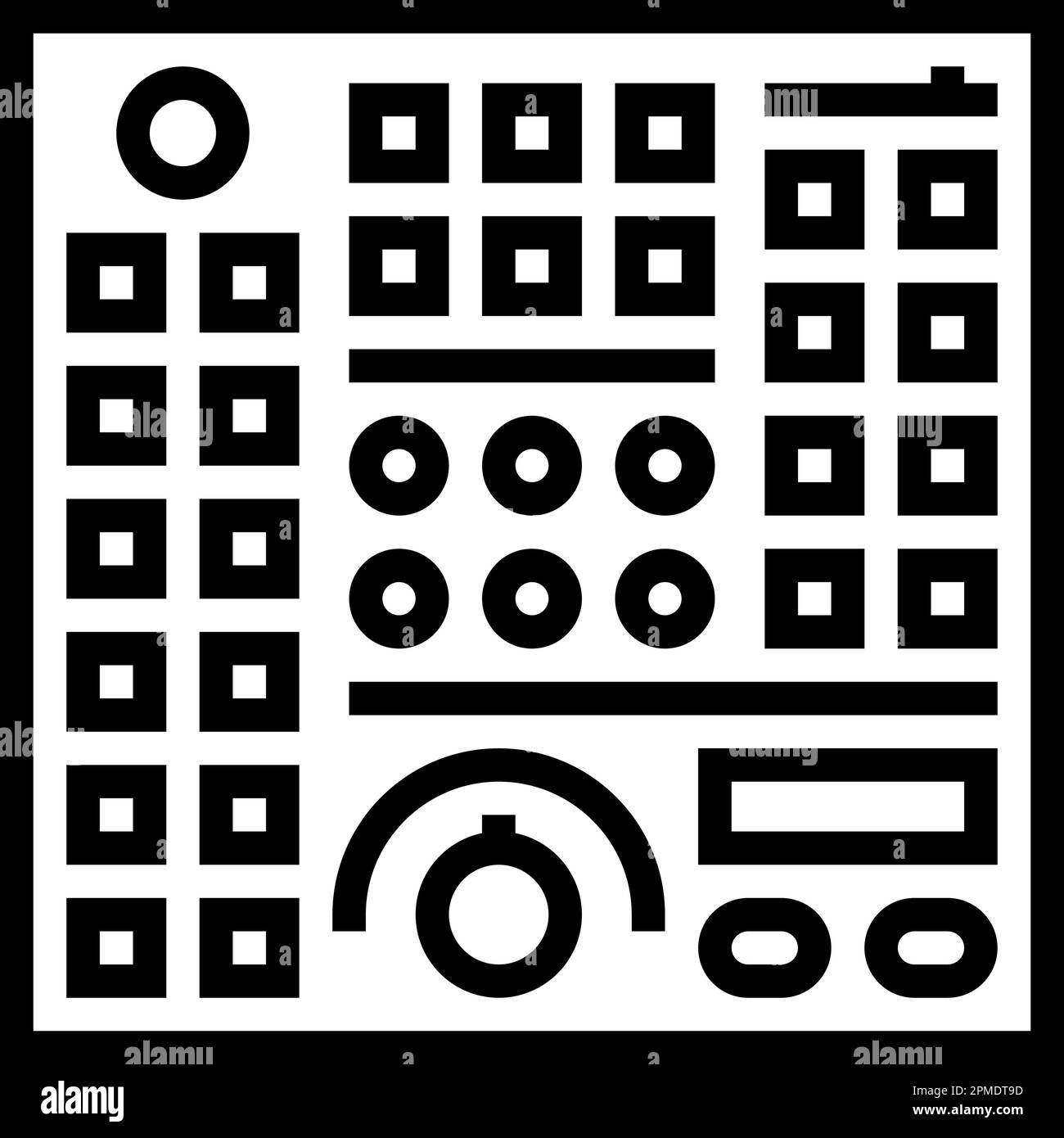 control panel tool work line icon vector illustration Stock Vector ...