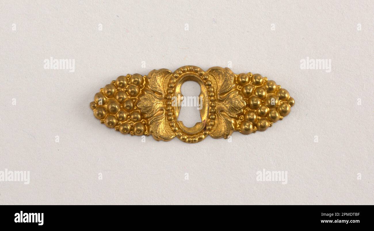 Escutcheon; gilt copper Stock Photo - Alamy