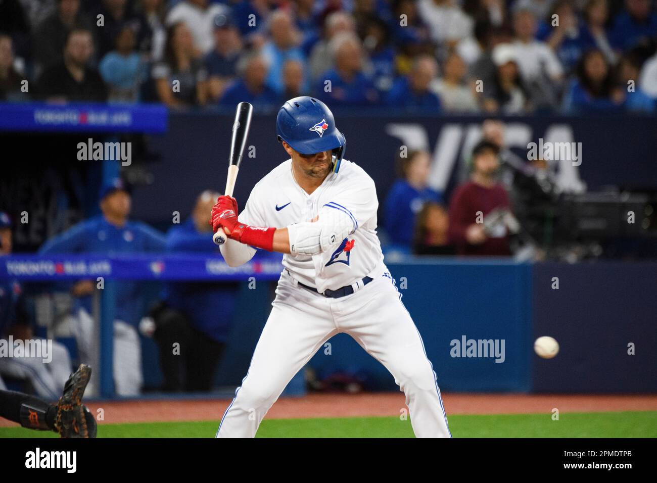 April 12, 2023, TORONTO, ON, CANADA: Toronto Blue Jays second baseman ...
