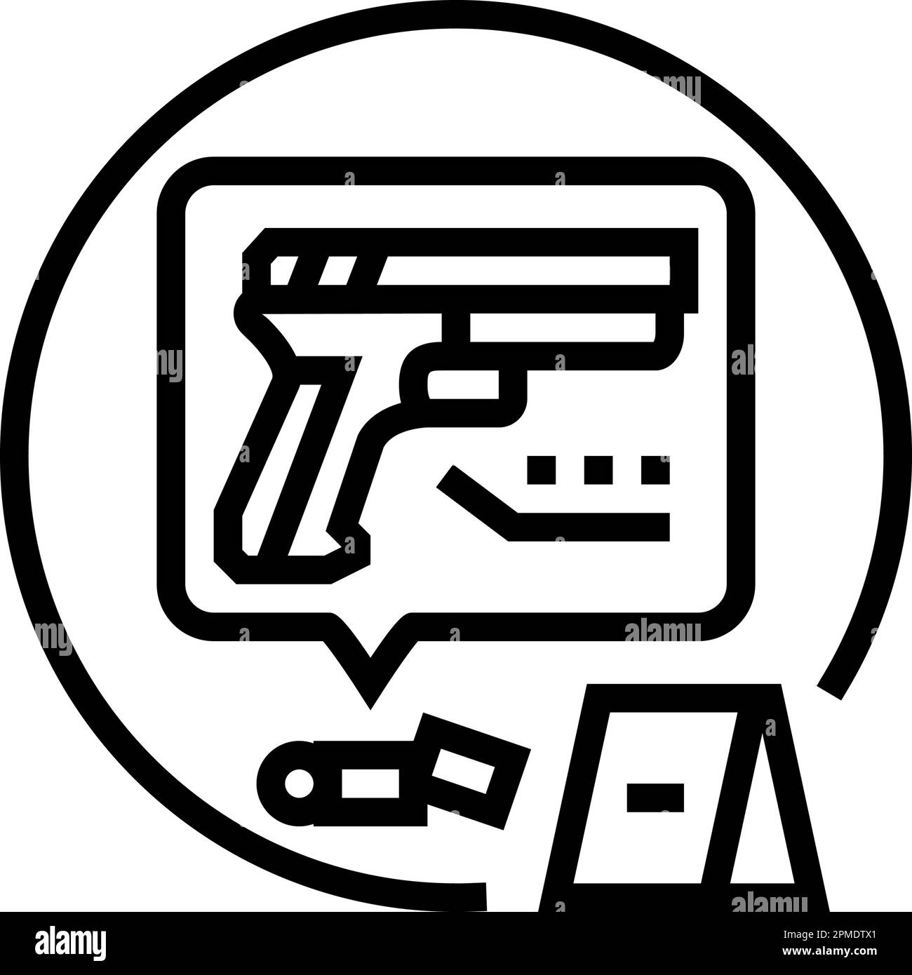 trace evidence crime line icon vector illustration Stock Vector Image ...