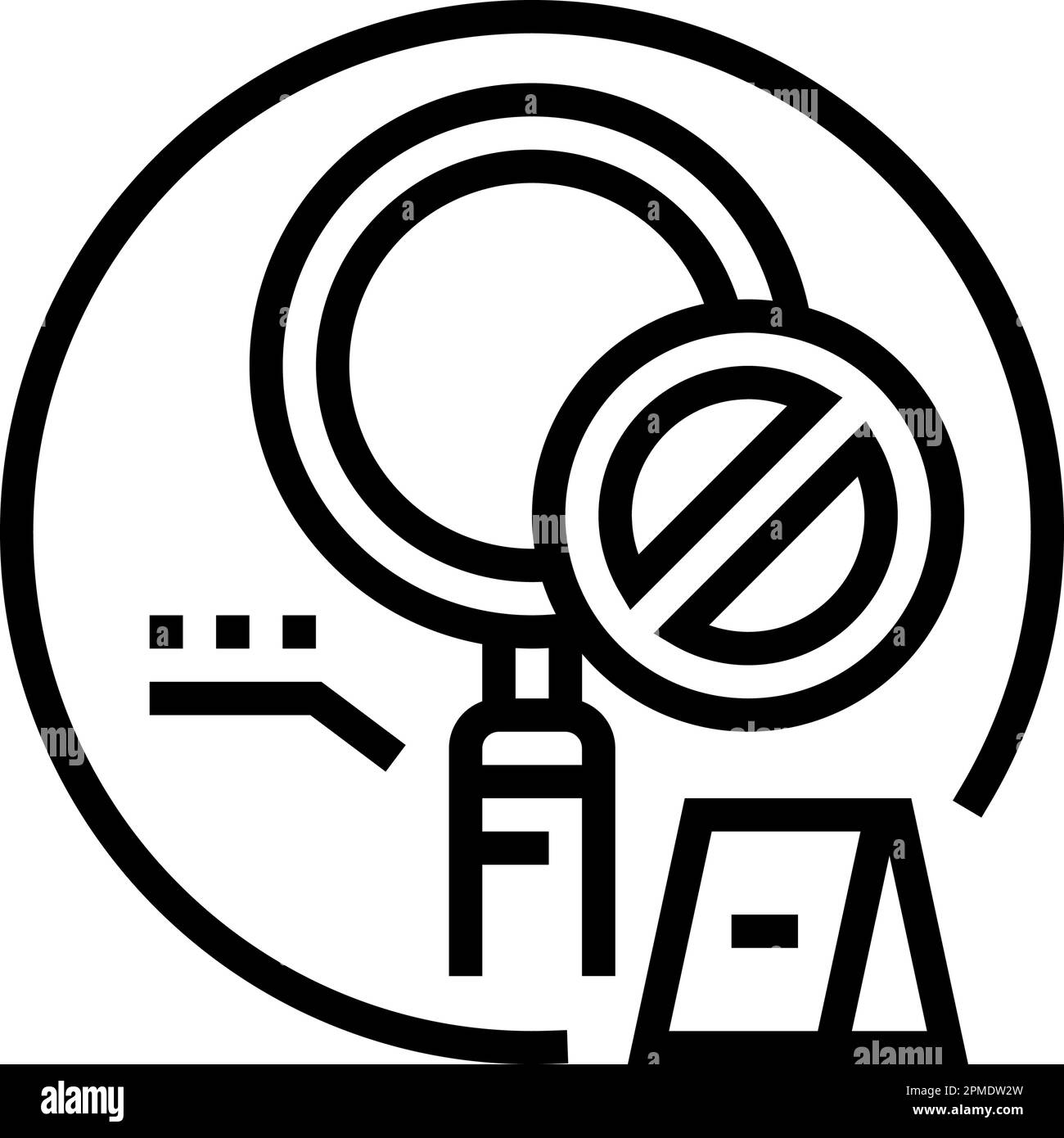 insufficient evidence crime line icon vector illustration Stock Vector ...