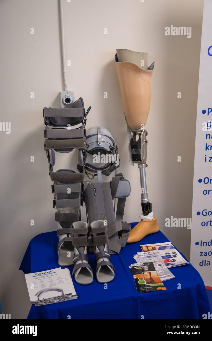Prostheses and bandages at the exhibition of the latest equipment for ...