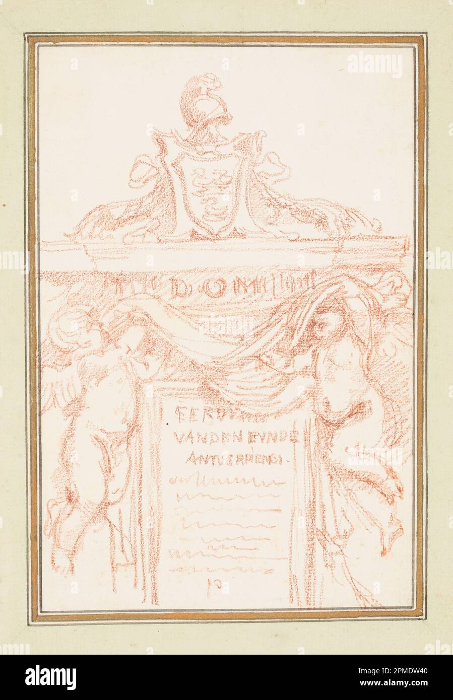 Tomb of ferdinand van den eynde in s maria dellanima hi-res stock ...