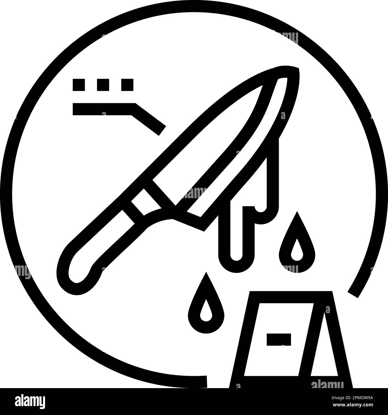 physical evidence crime line icon vector illustration Stock Vector ...