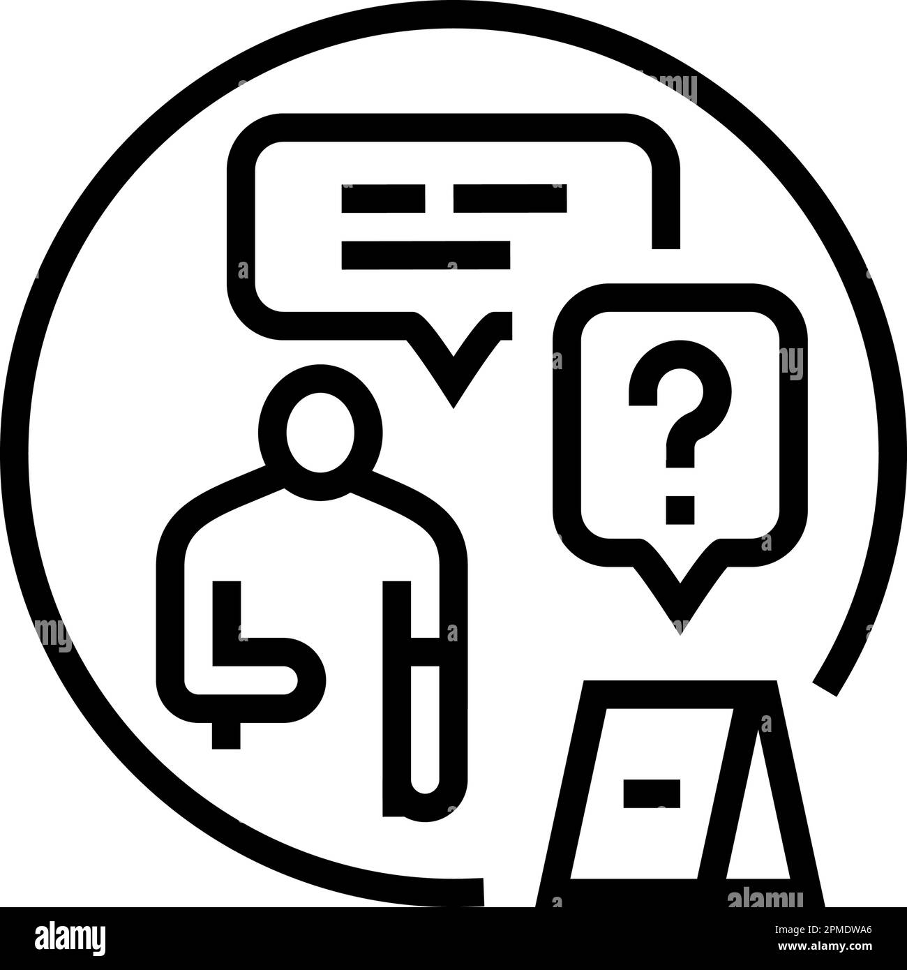 testimonial evidence crime line icon vector illustration Stock Vector ...
