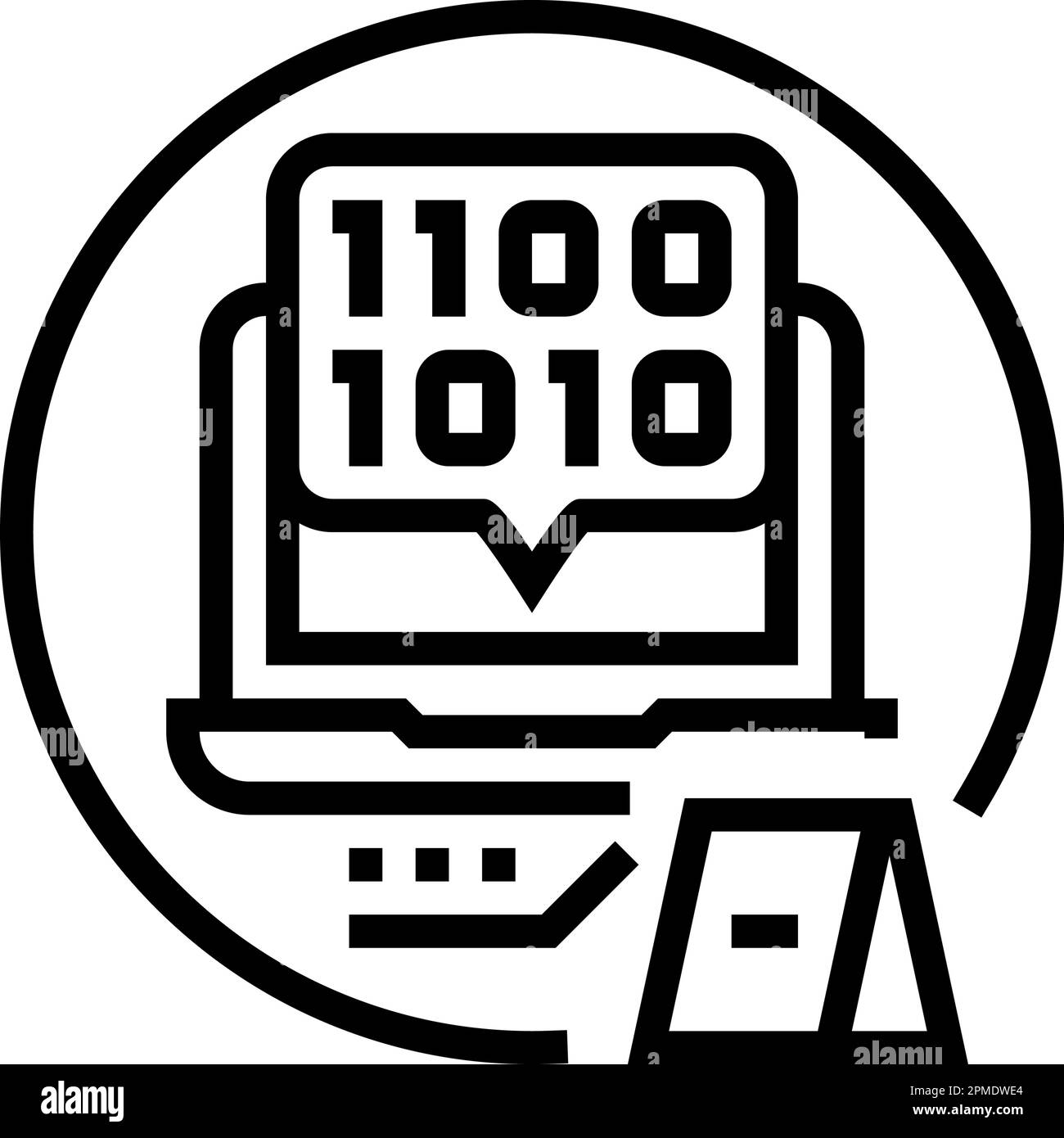 digital evidence crime line icon vector illustration Stock Vector Image ...