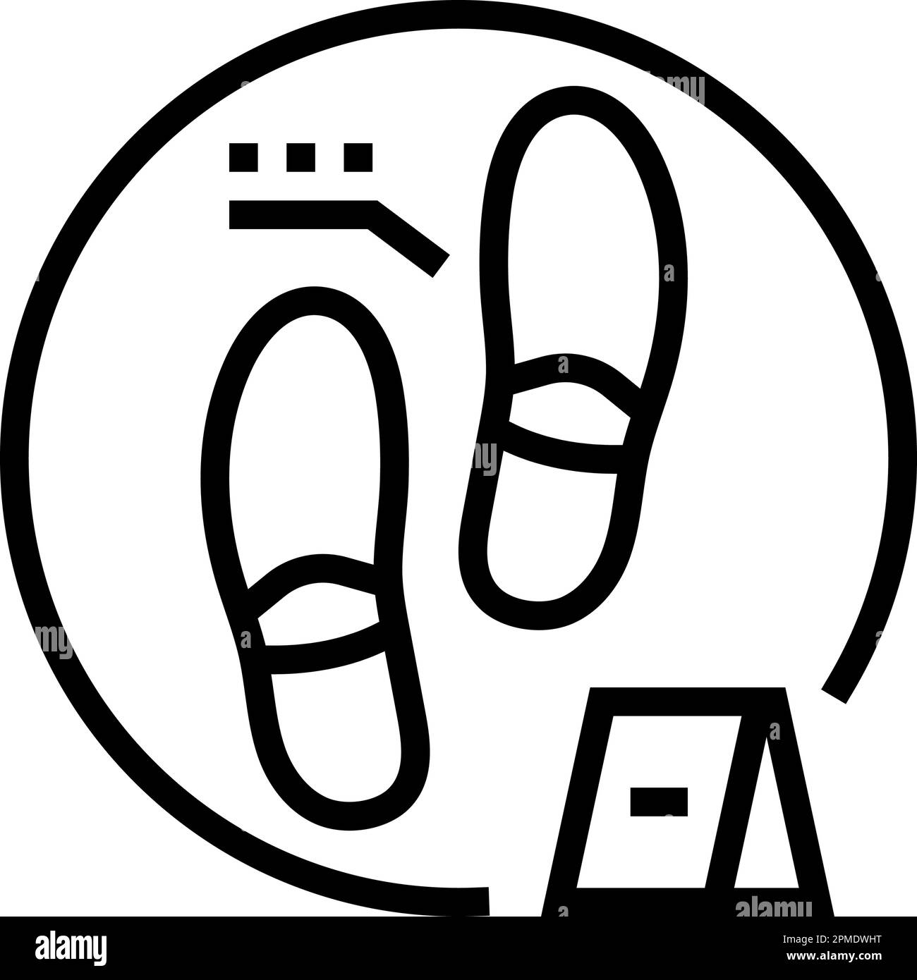 class physical evidence crime line icon vector illustration Stock ...