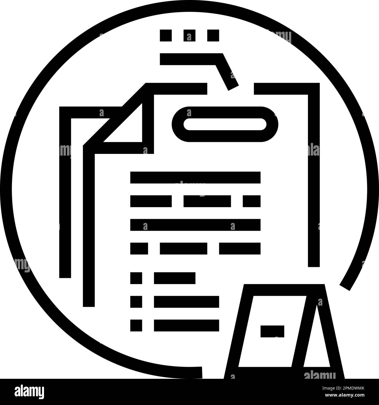 documentary evidence crime line icon vector illustration Stock Vector ...