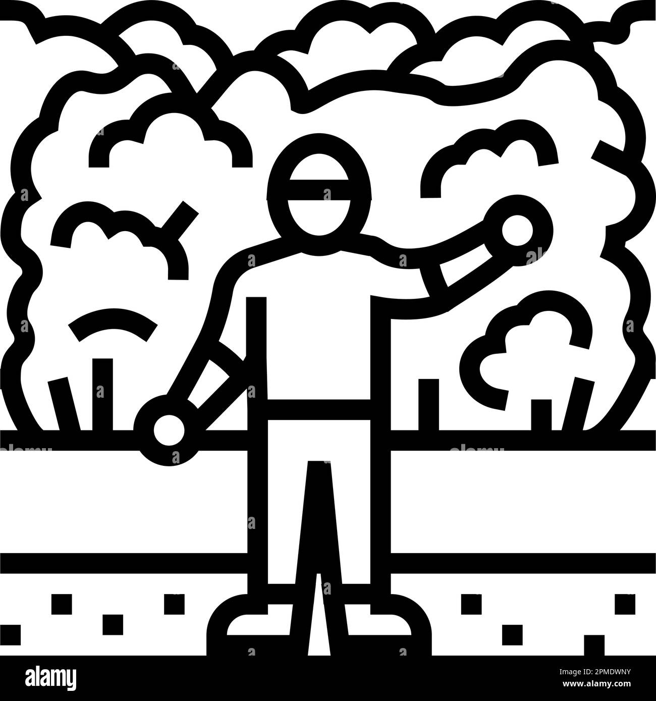 park child fun line icon vector illustration Stock Vector Image & Art ...