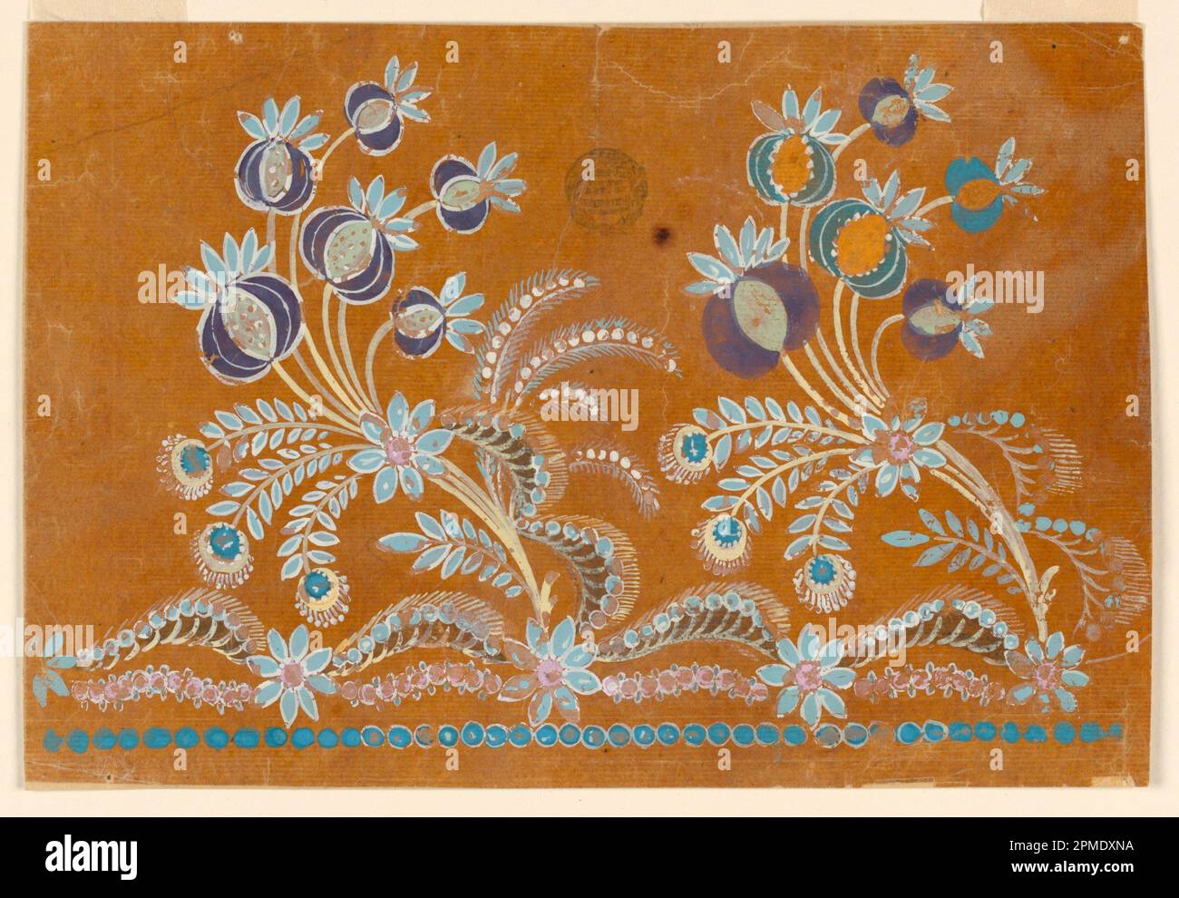 Drawing, Design for an Embroidered Horizontal Border of the "Fabrique ...