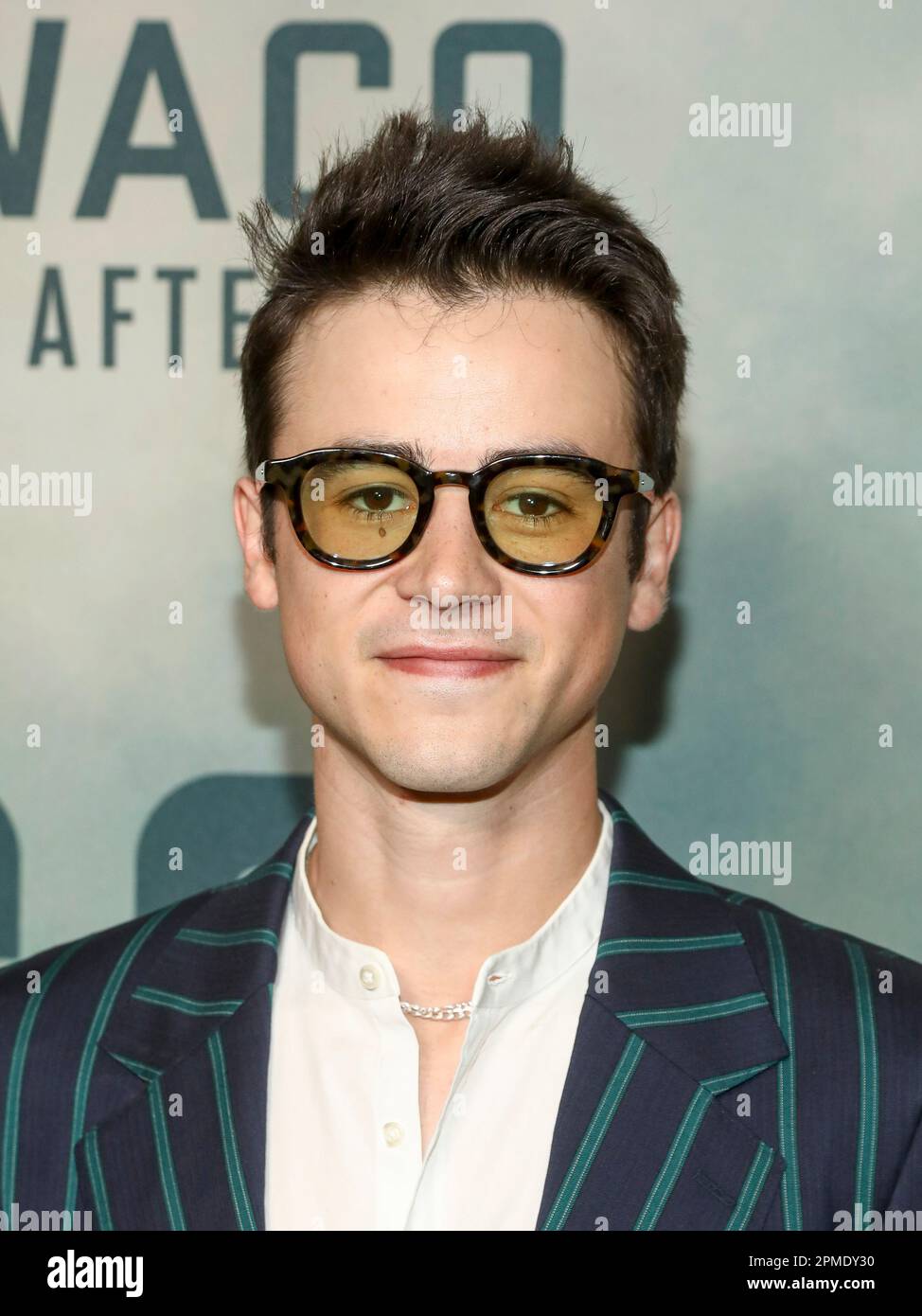 Actor Keean Johnson attends the Showtime premiere of "Waco: The ...